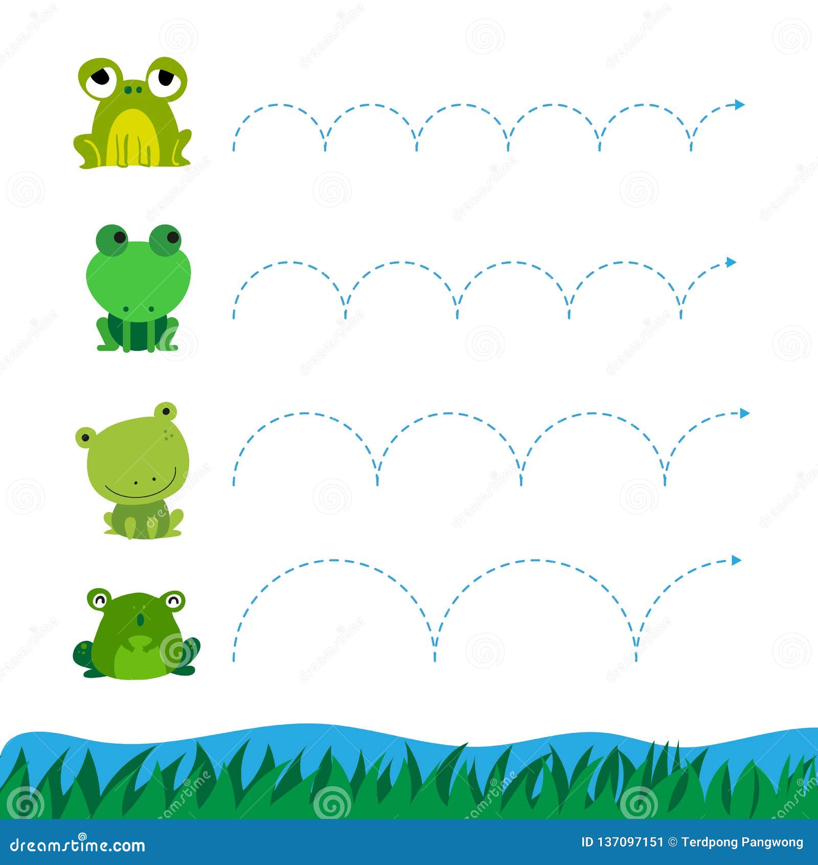 Frog Worksheet Vector Design Stock Vector - Illustration of character ...