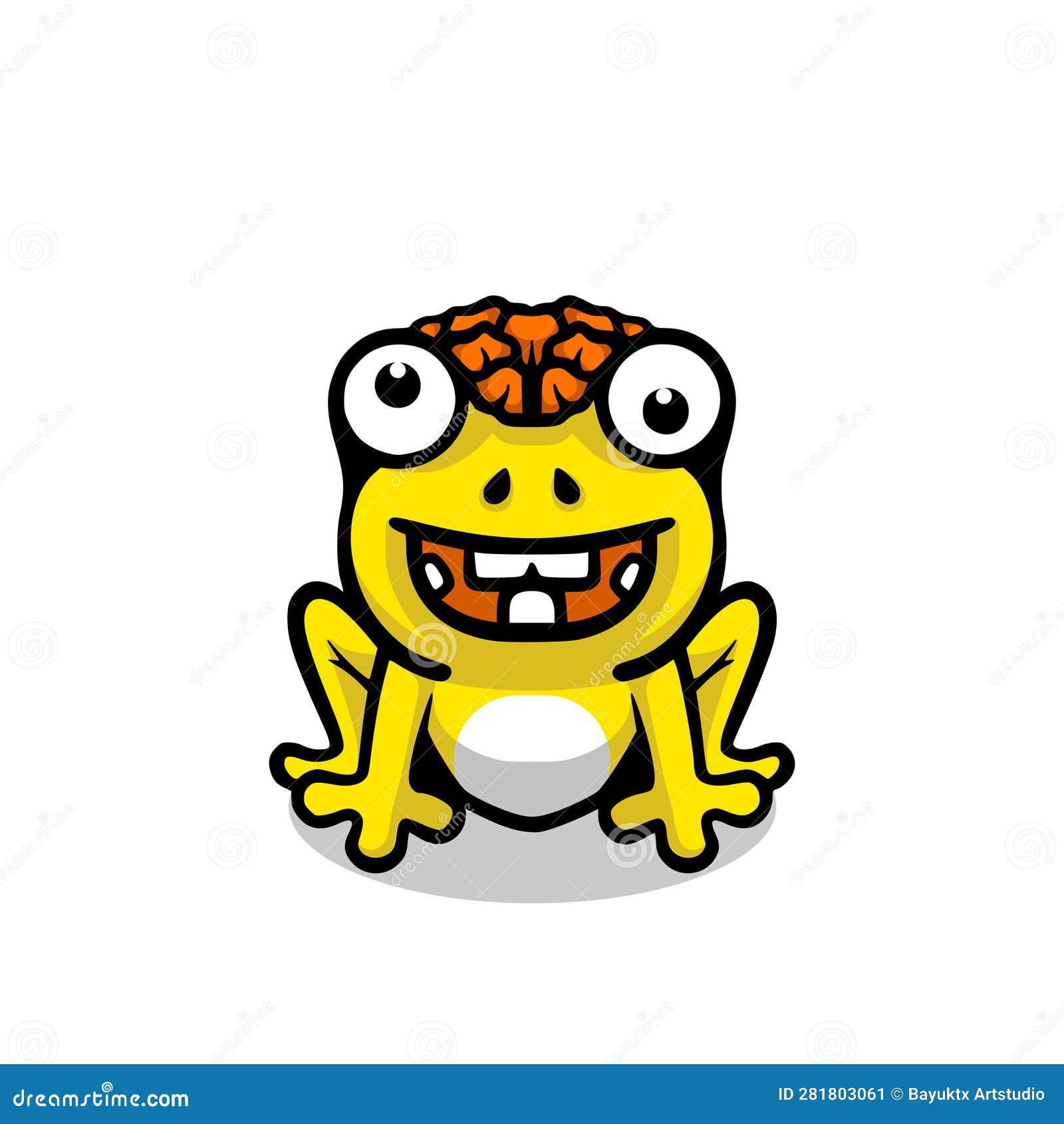 Frog zombie mascot cartoon stock vector. Illustration of funny - 281803061
