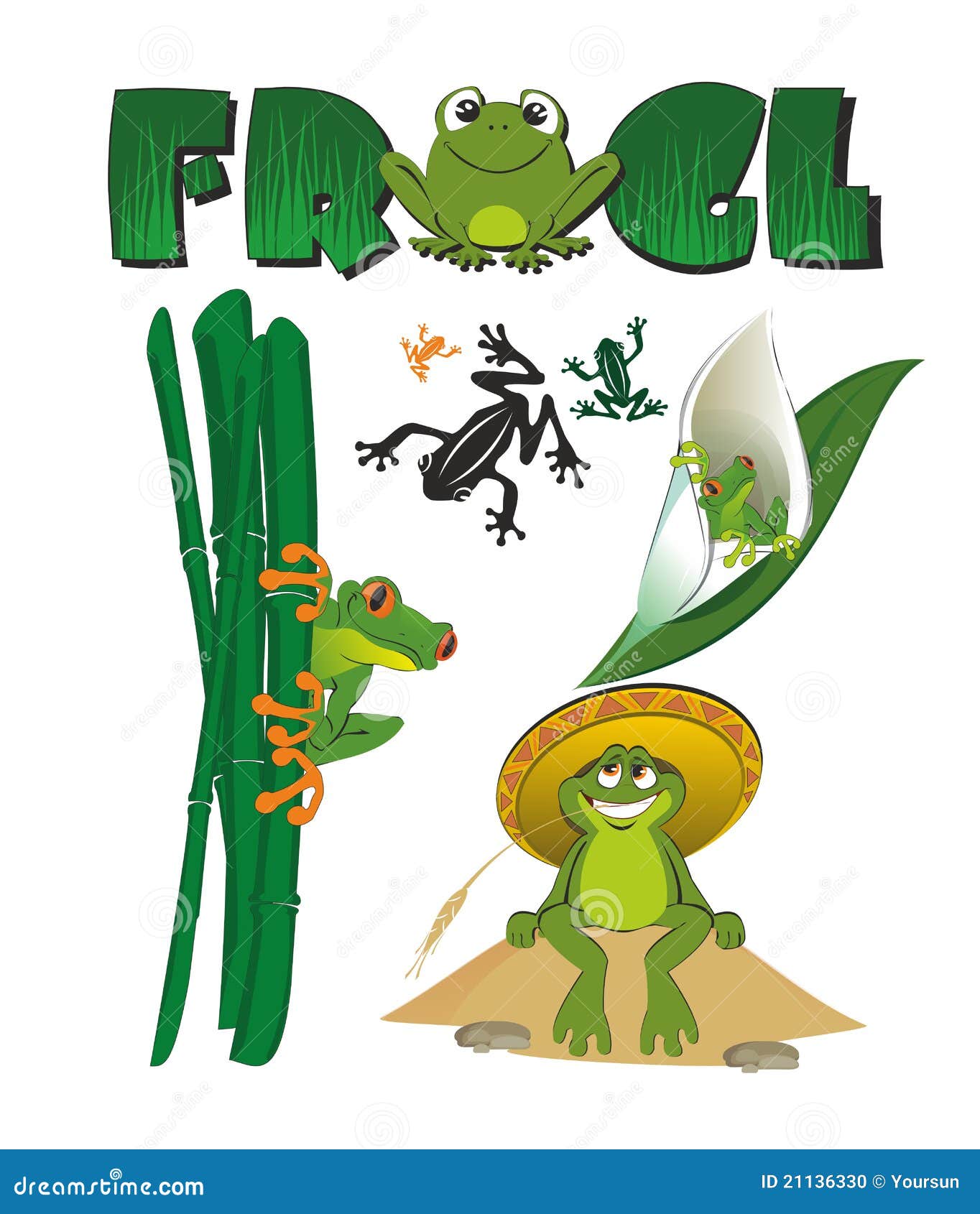 Frogl stock vector. Illustration of cheerful, vector - 21136330