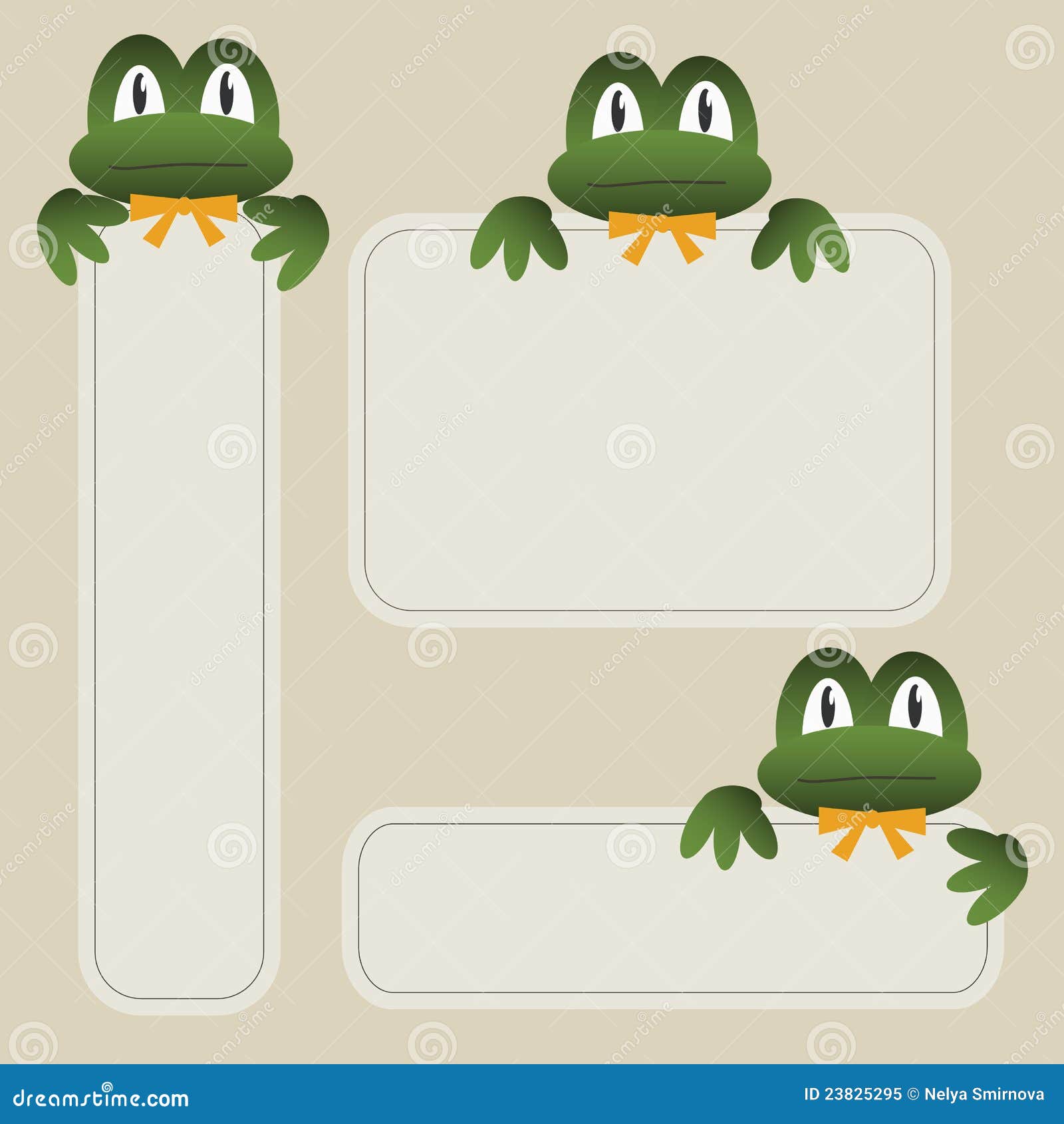 Frogs with banners stock vector. Illustration of deliver - 23825295