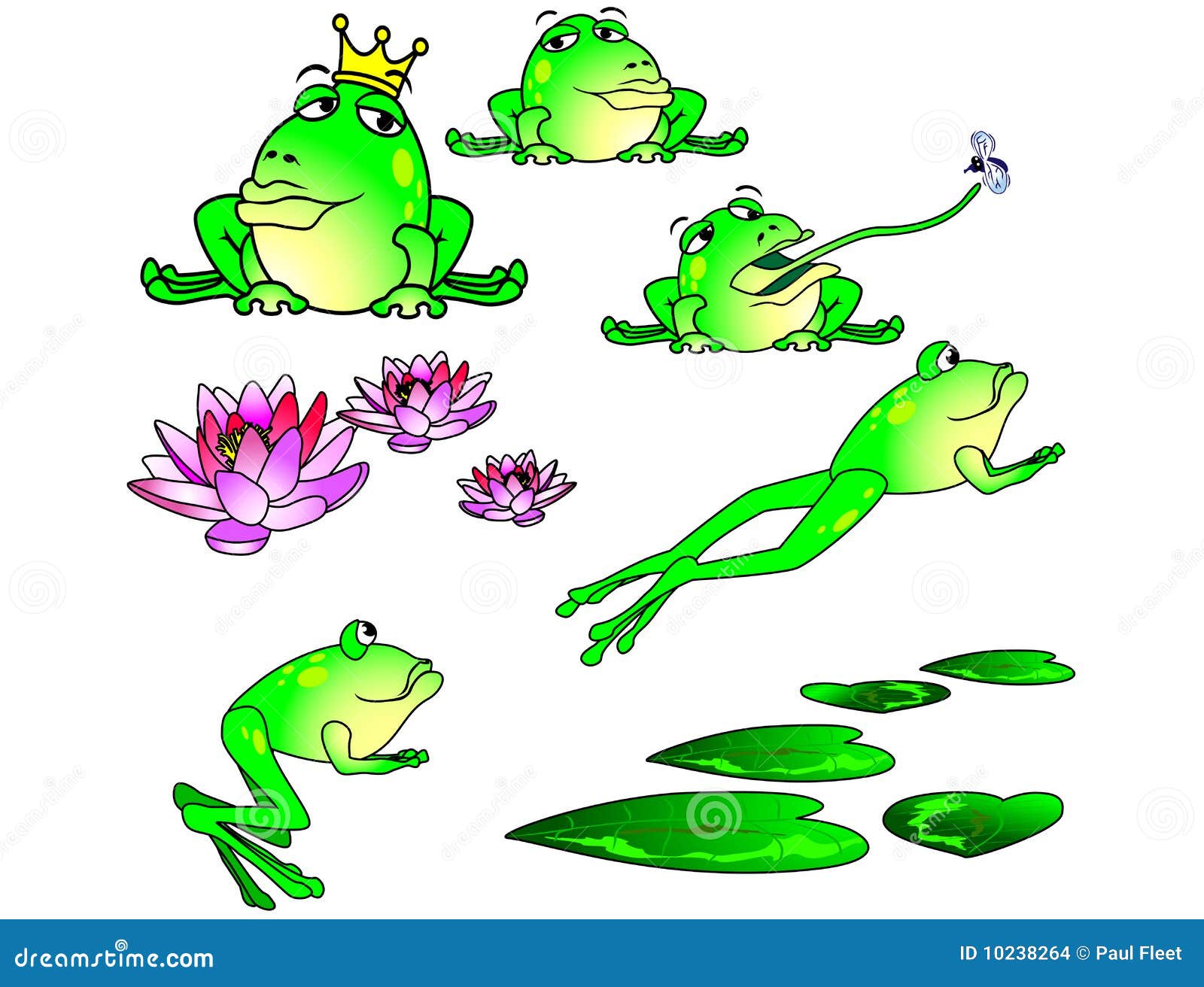 Frogs doing their stuff stock vector. Illustration of prince - 10238264