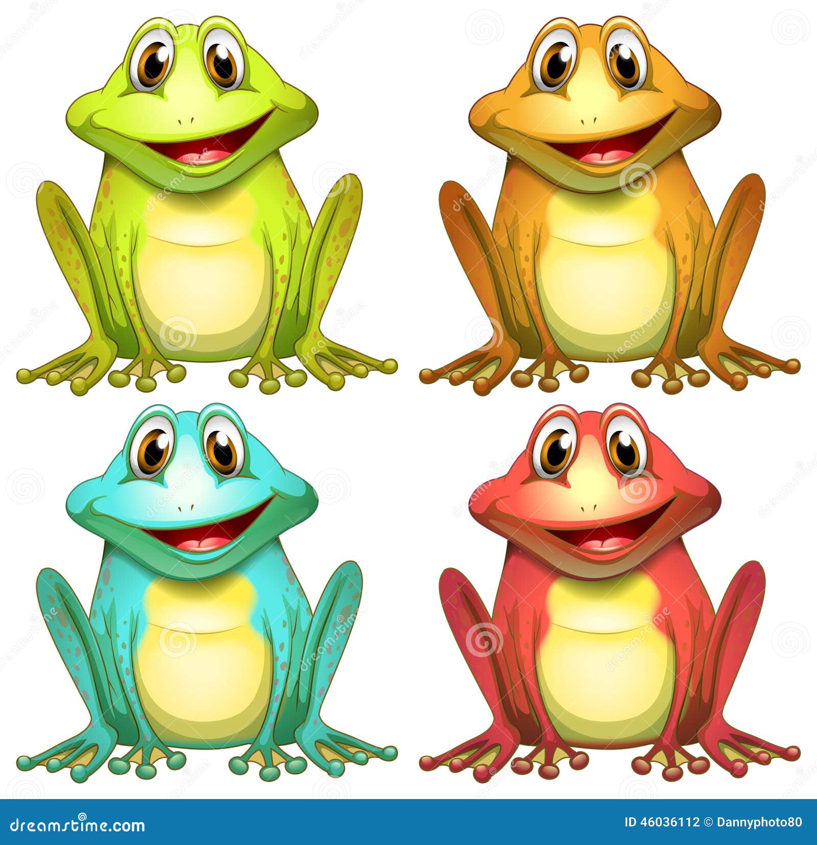 Frogs stock vector. Illustration of isolated, cartoon - 46036112