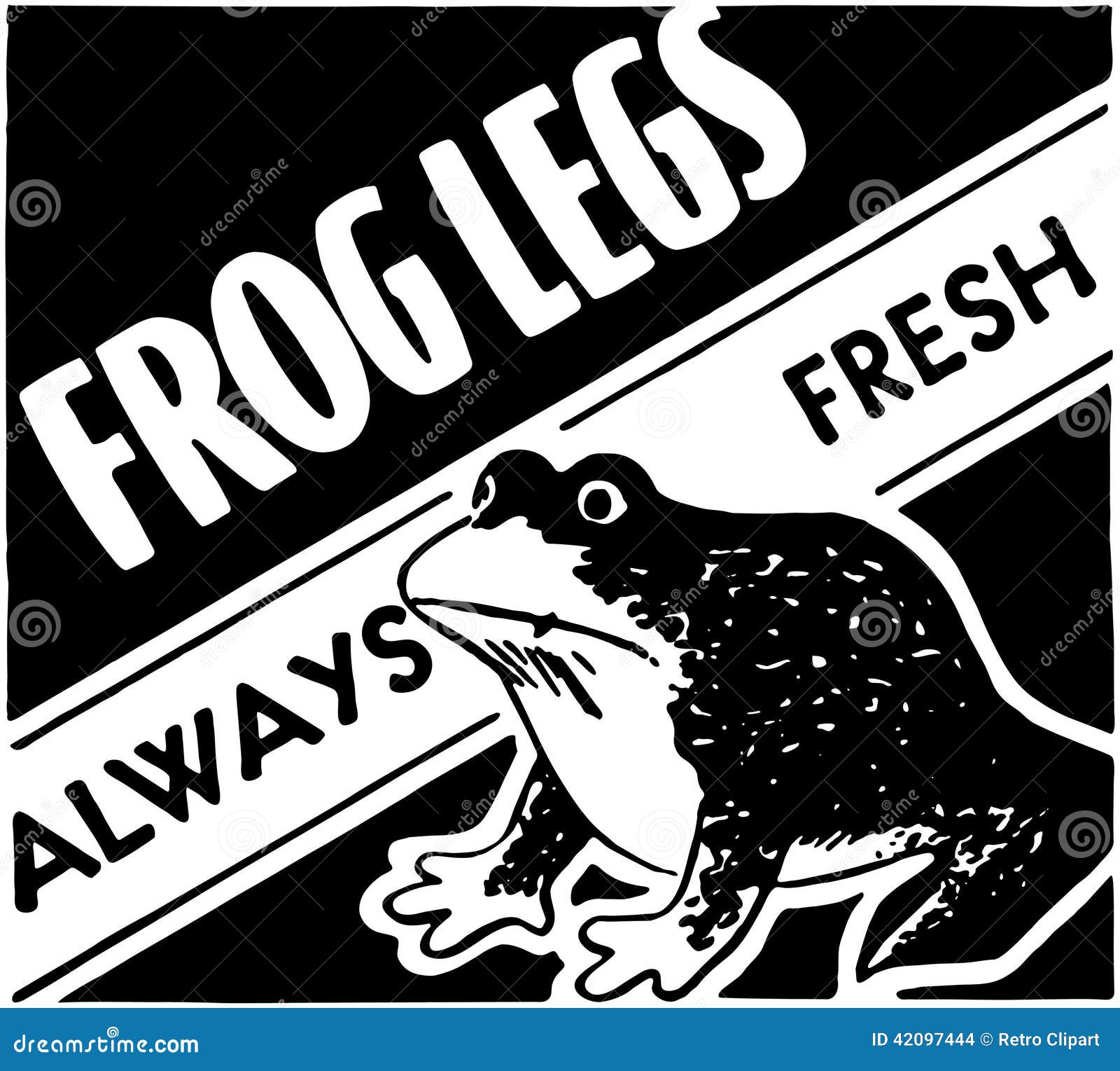 Frogs Legs stock vector. Illustration of classic, retro - 42097444