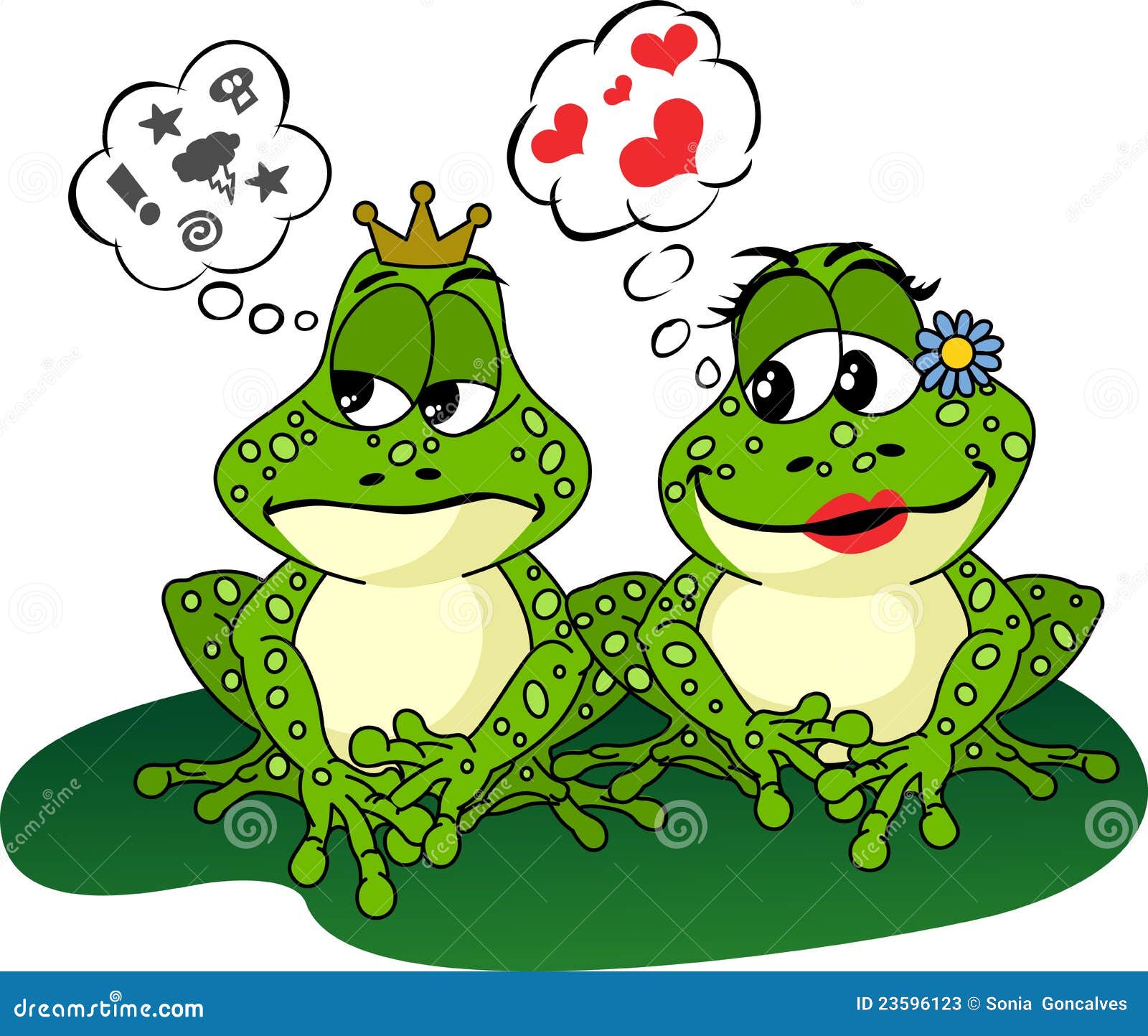 Frogs Love and Anger stock vector. Illustration of happy - 23596123