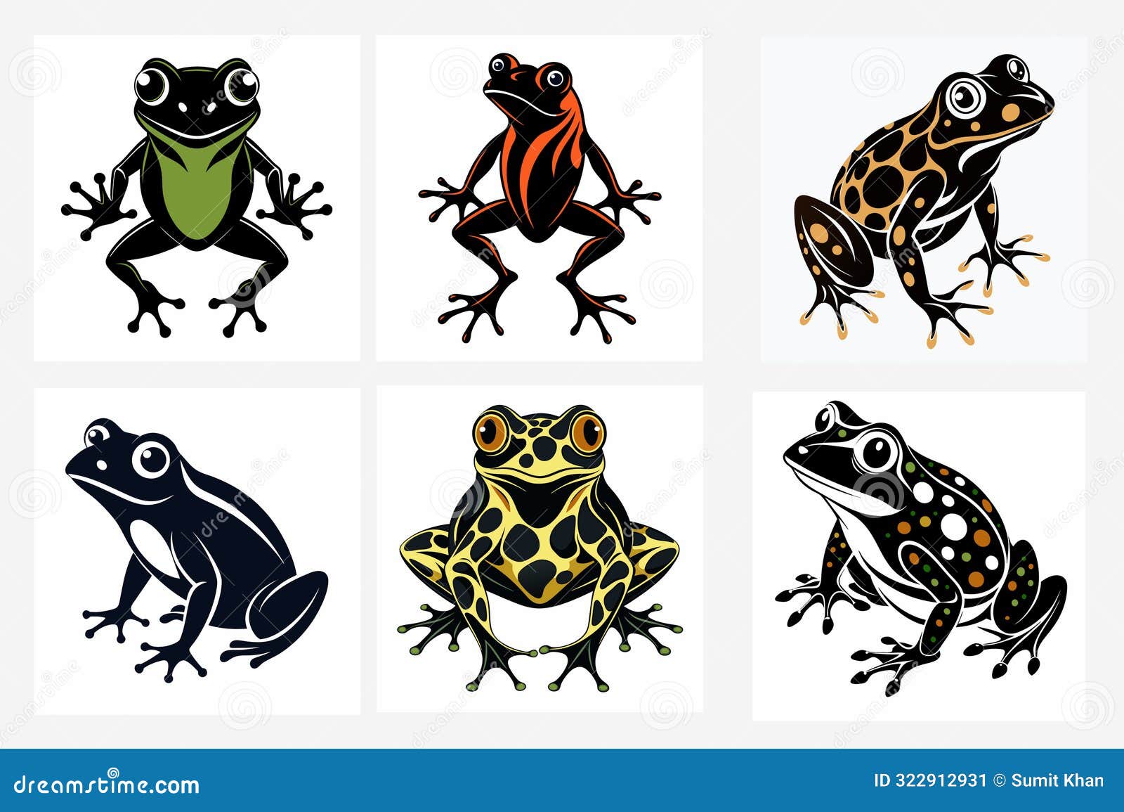 Frogs in Shadow the Elegance of Silhouettes Stock Vector - Illustration ...
