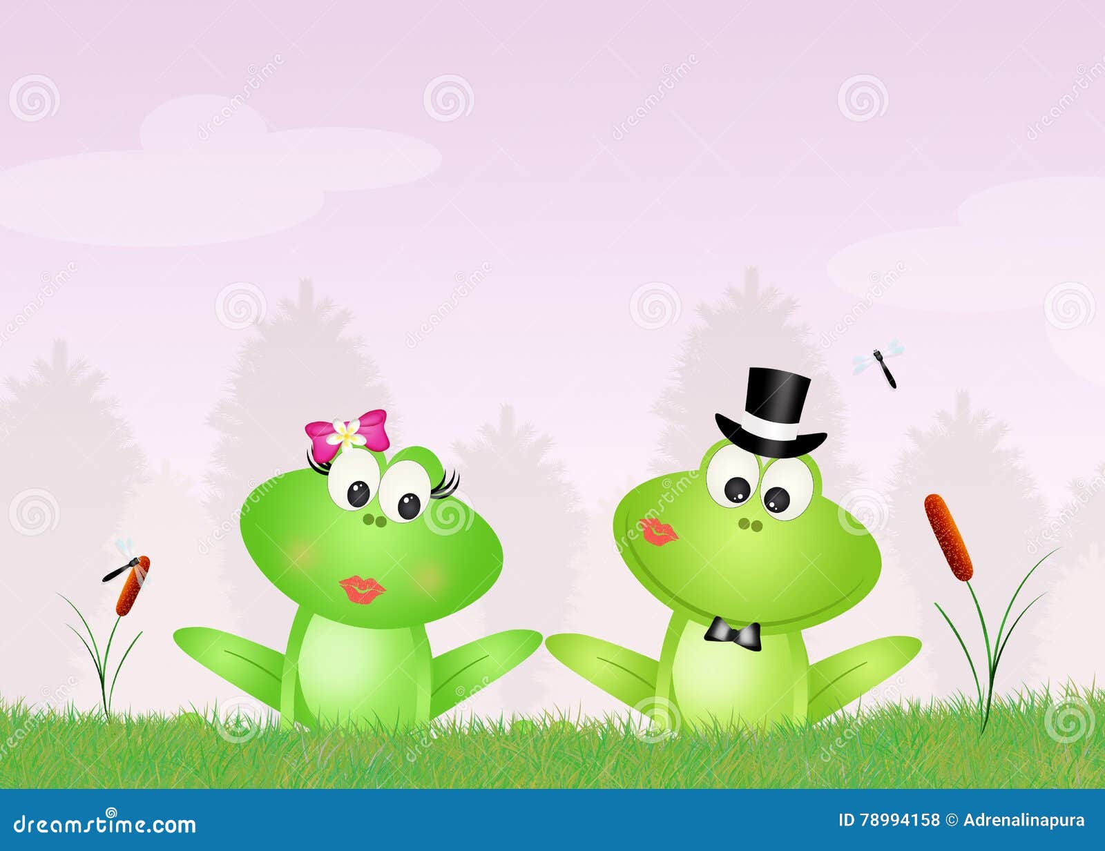 Frogs spouses stock illustration. Illustration of marriage - 78994158