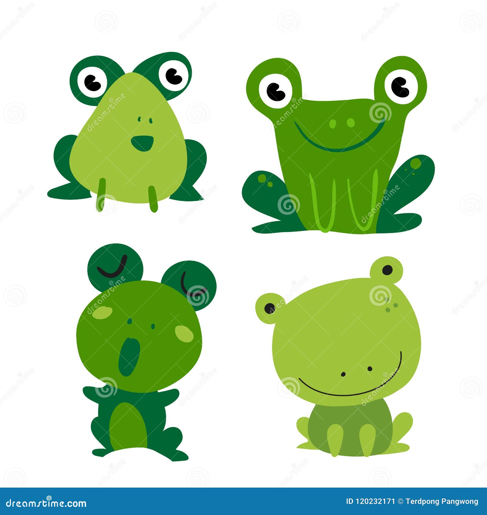 Frogs Vector Collection Design Stock Vector - Illustration of cartoon ...