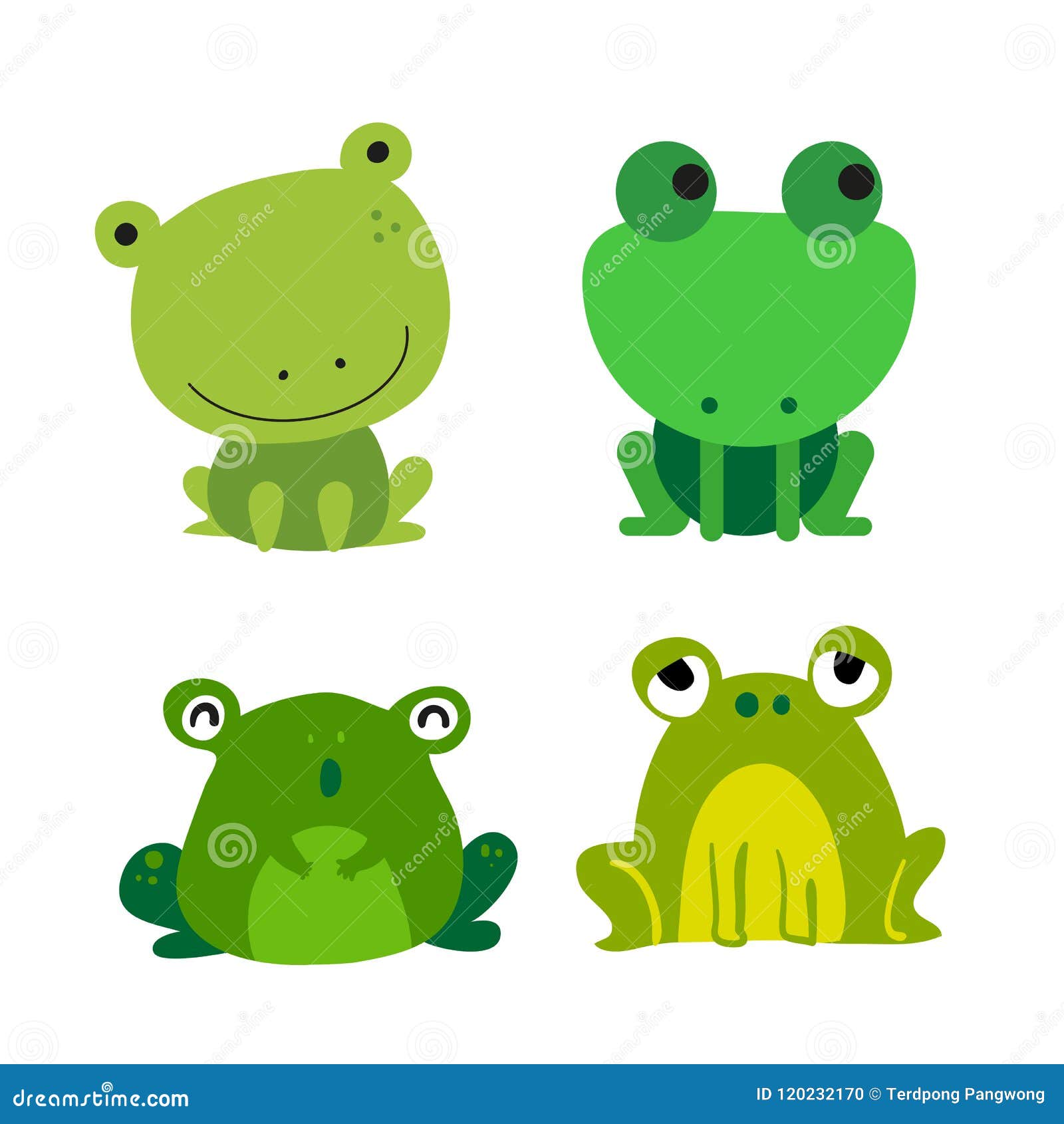 Frogs Vector Collection Design Stock Vector - Illustration of frog ...