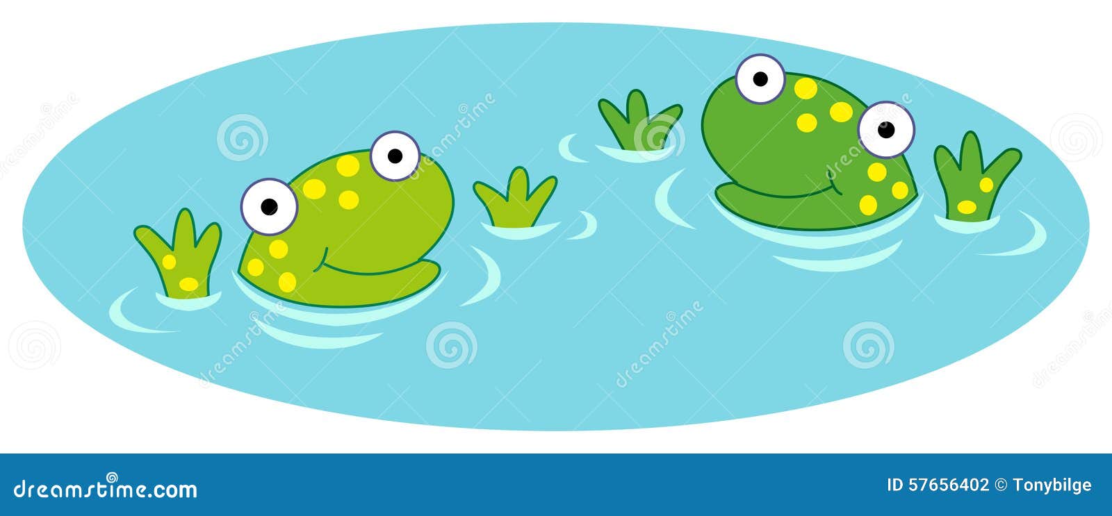 Frogs Pool Party Cartoon Vector | CartoonDealer.com #53512273