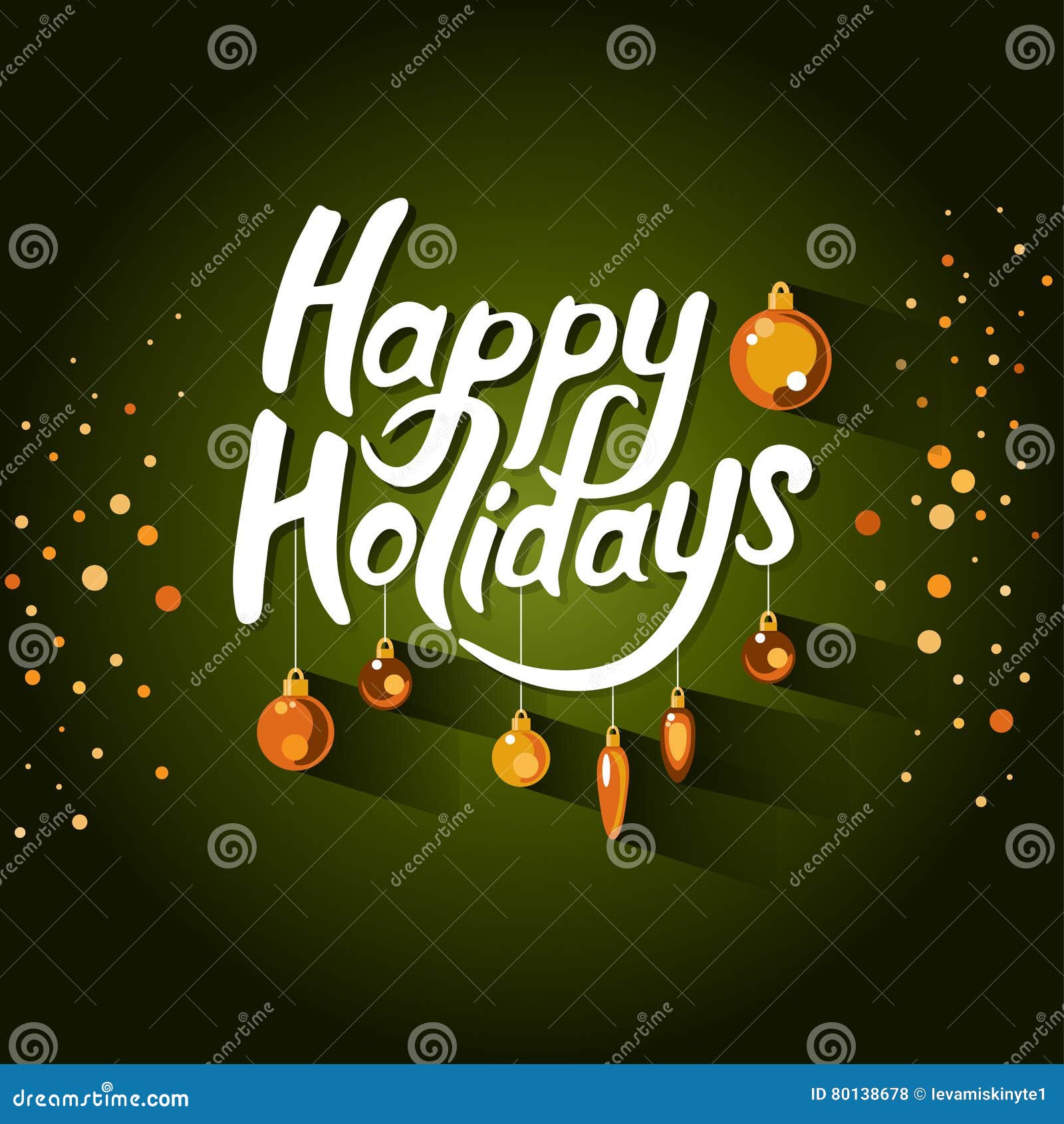 Frohe Feiertage vektor abbildung. Illustration von gold - 80138678