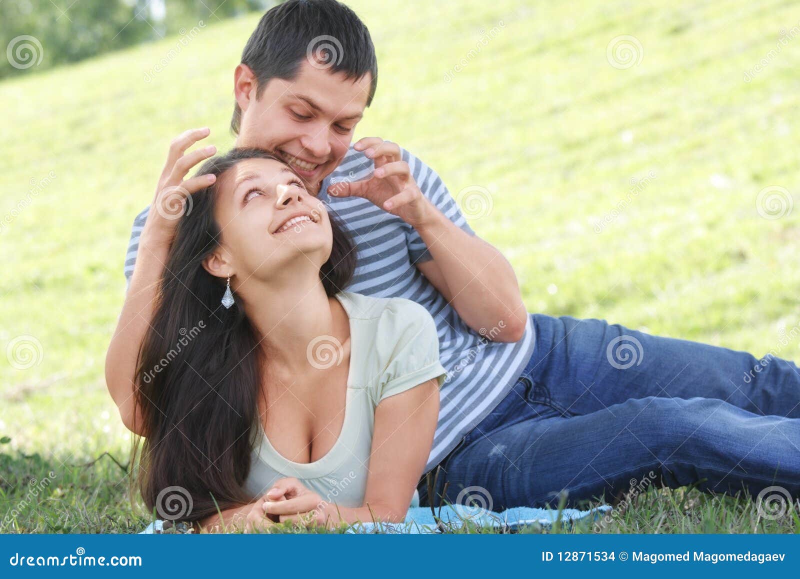 Frolic couple stock photo. Image of tenderness, boyfriend - 12871534