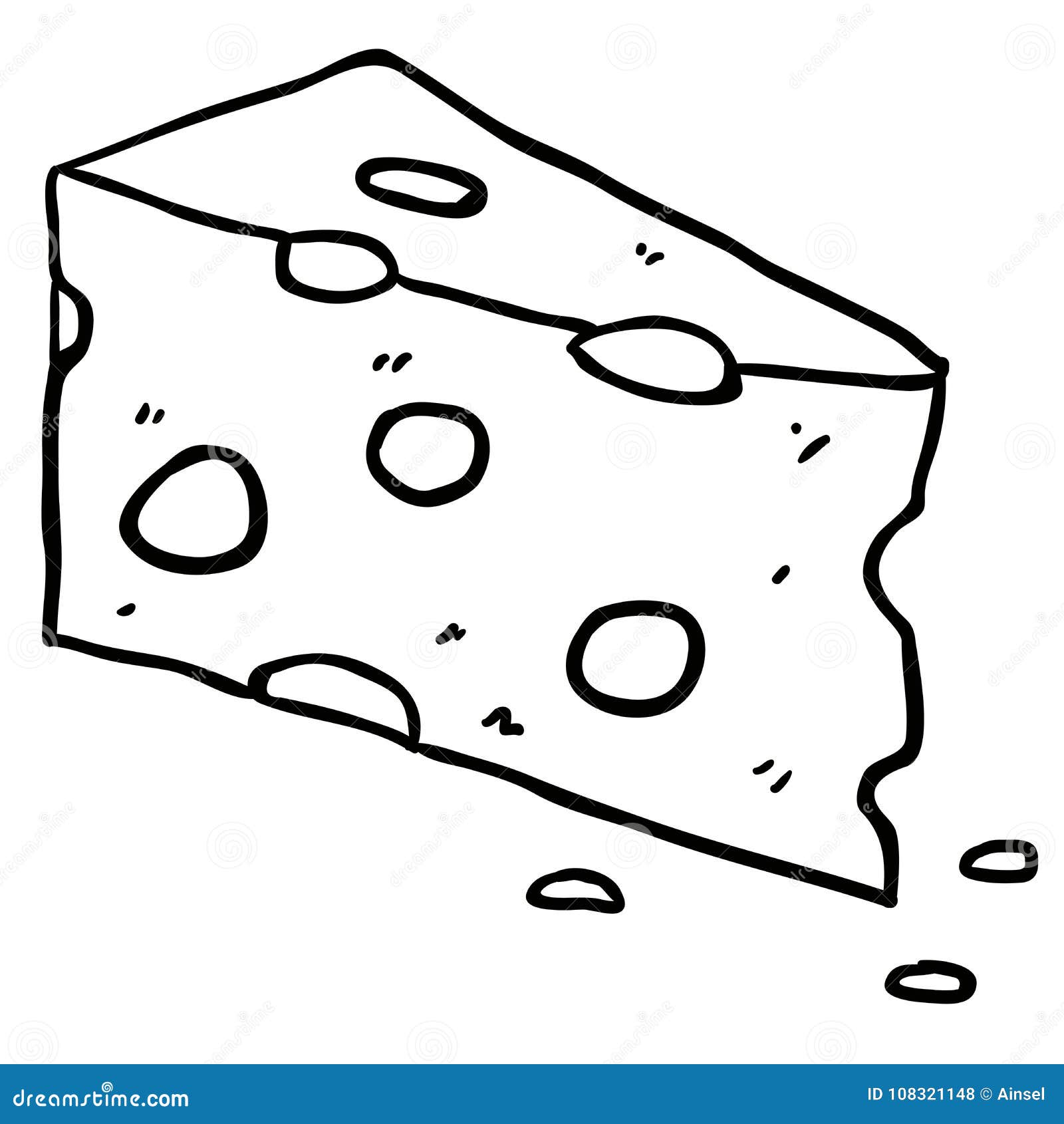 Fromage noir et blanc illustration stock. Illustration du vieux - 108321148