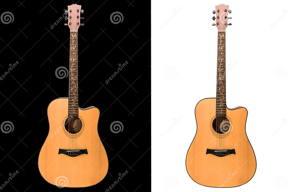 The Front and Front of the Acoustic Guitar Stock Photo - Image of ...