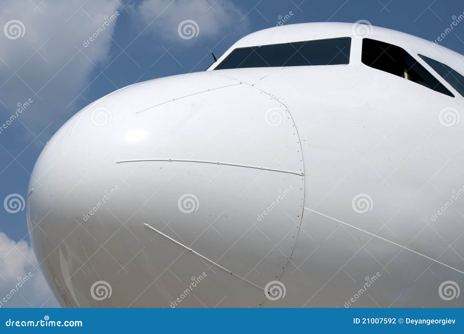 The Front of an Aircraft in Close Up Stock Photo - Image of front ...