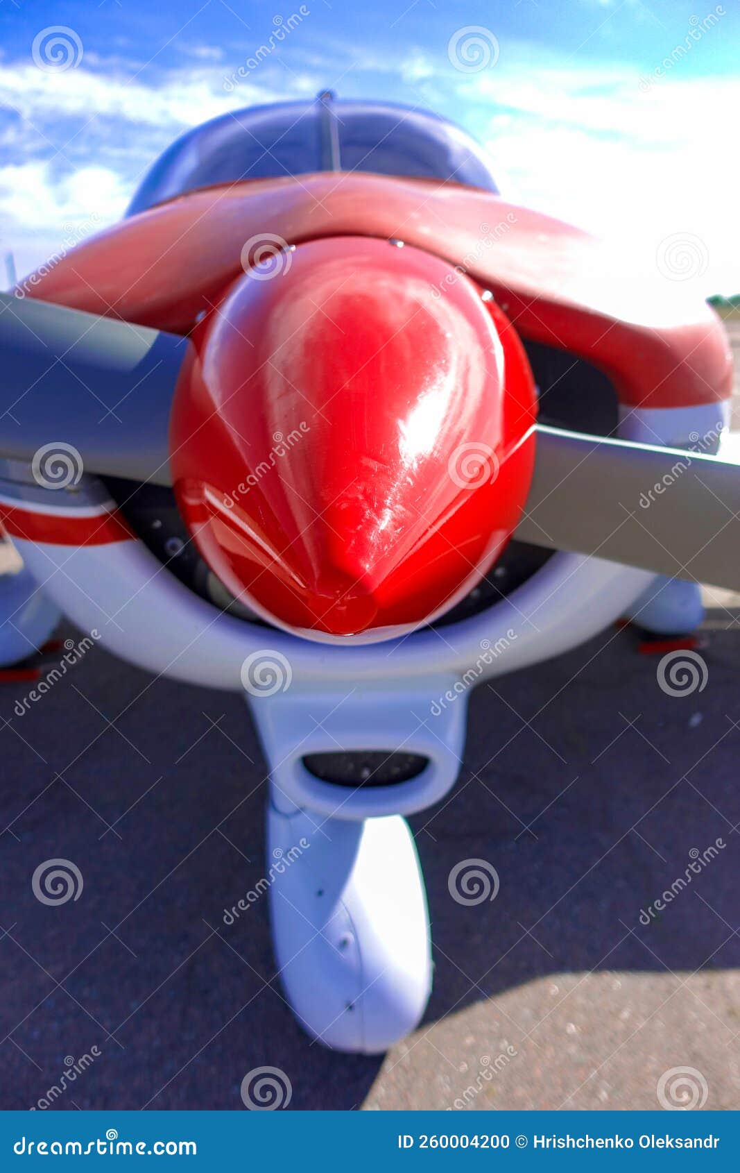 The Front of the Aircraft Close-up. Propeller Attachment Point Stock ...
