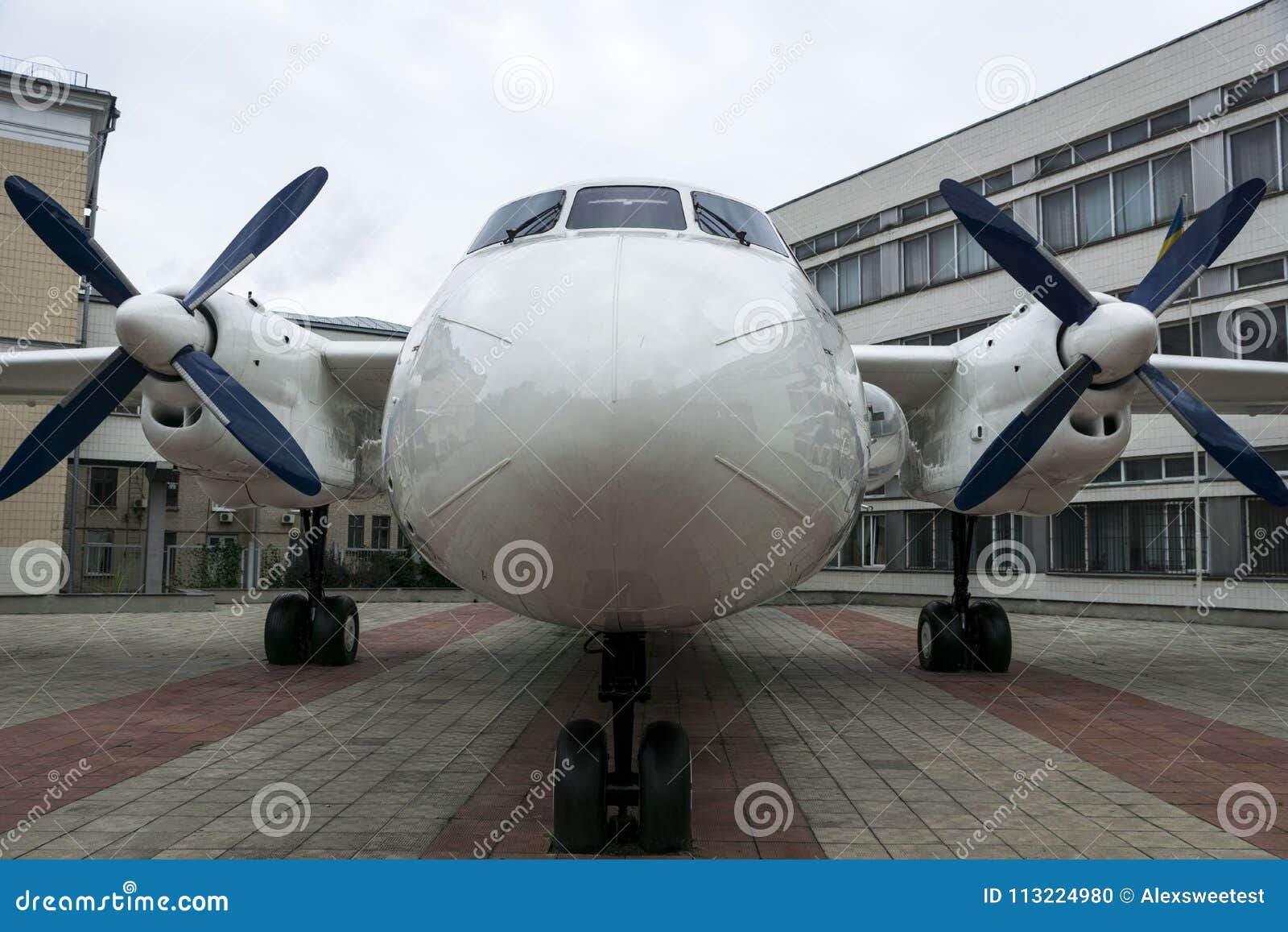 Front of the aircraft stock photo. Image of arrival - 113224980