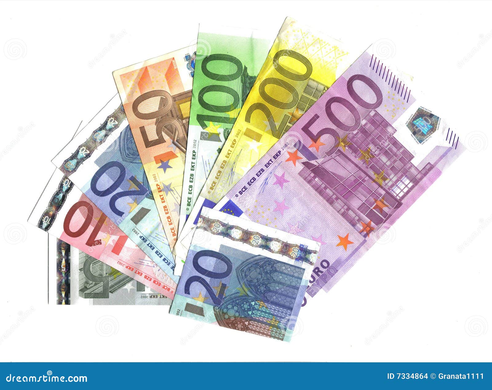 Front all euro banknotes stock photo. Image of profits - 7334864