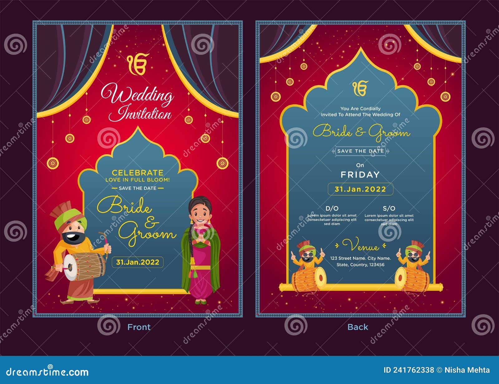 Hindu Wedding Cards Templates