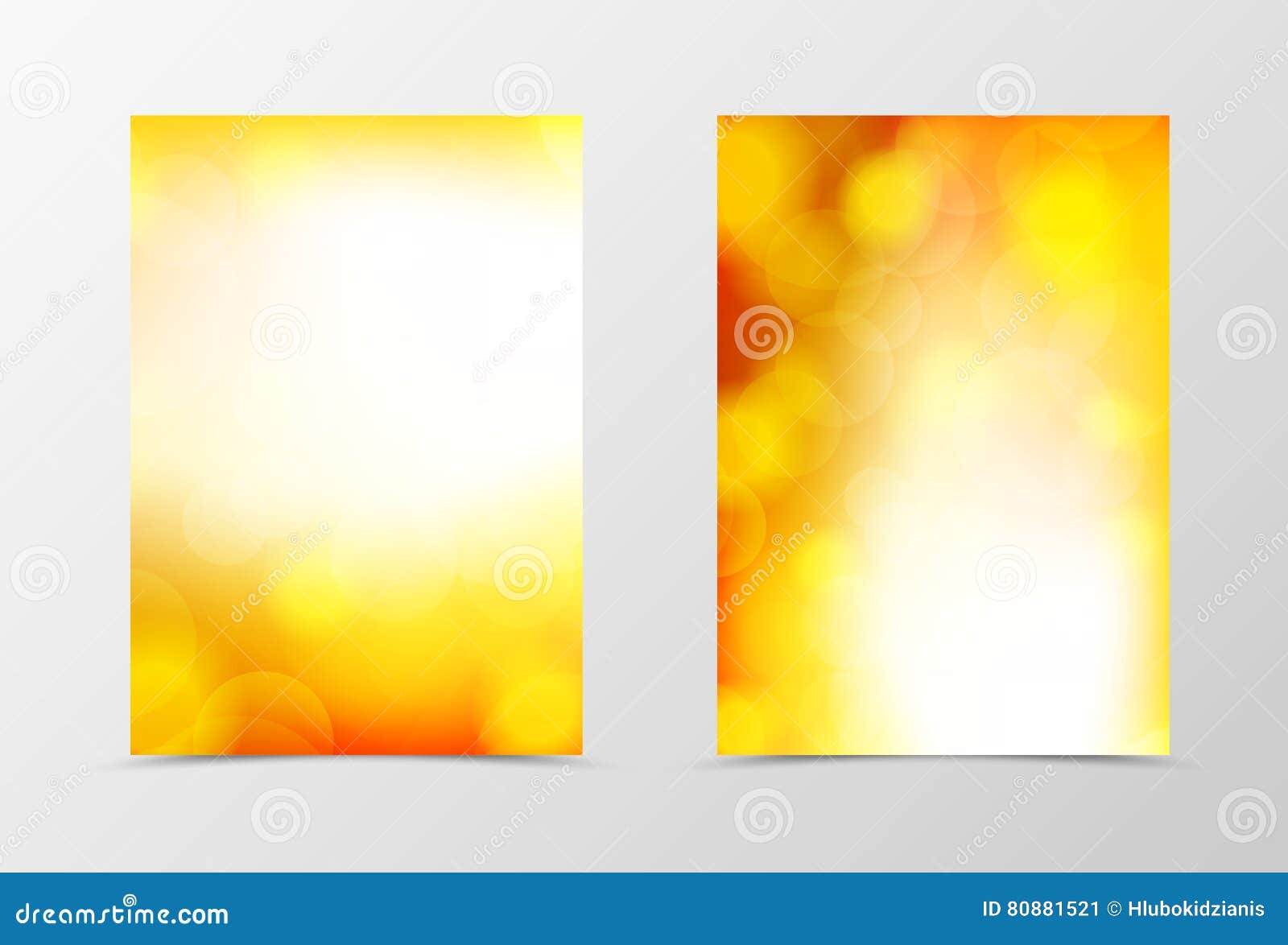 Front and Back Bright Flyer Template Design Stock Vector - Illustration ...