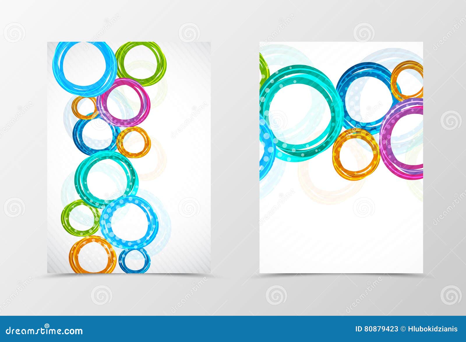 Front and Back Bubbles Flyer Template Design Stock Vector ...