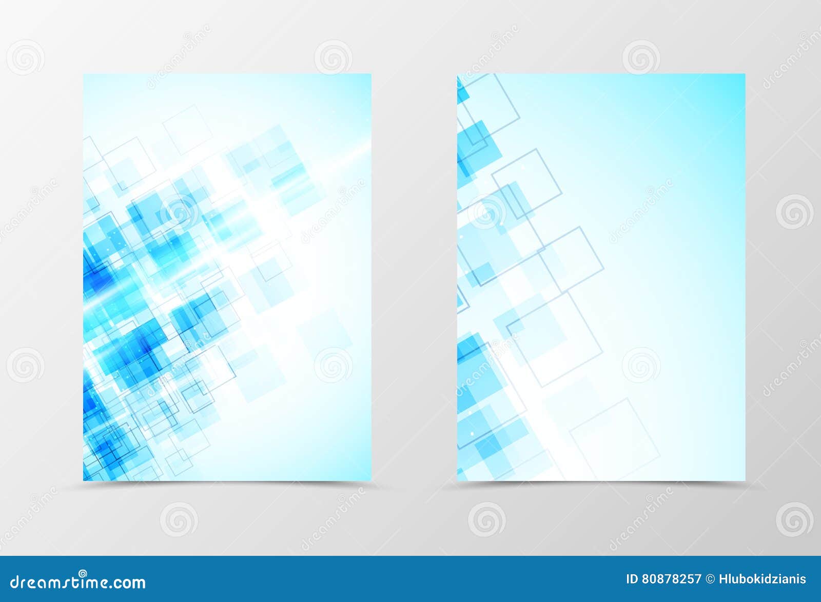 Front and Back Digital Flyer Template Design Stock Vector ...