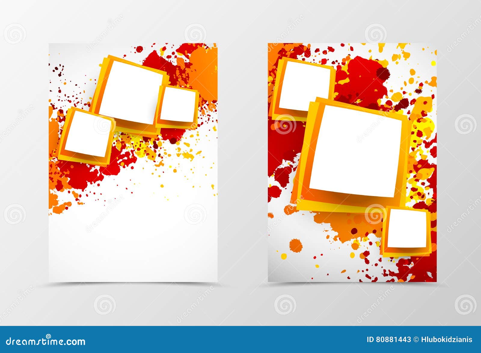 Front and Back Digital Flyer Template Design Stock Vector ...