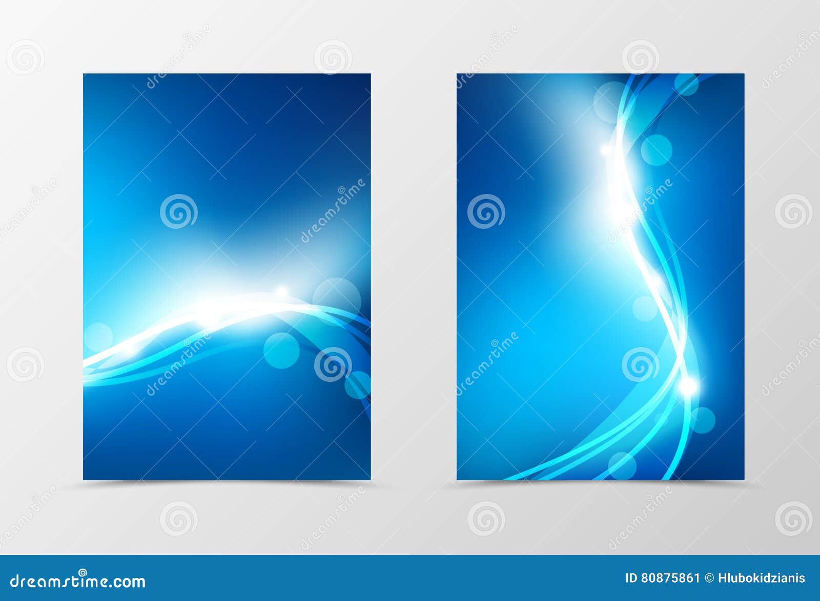 Front and Back Dynamic Flyer Template Design Stock Vector ...