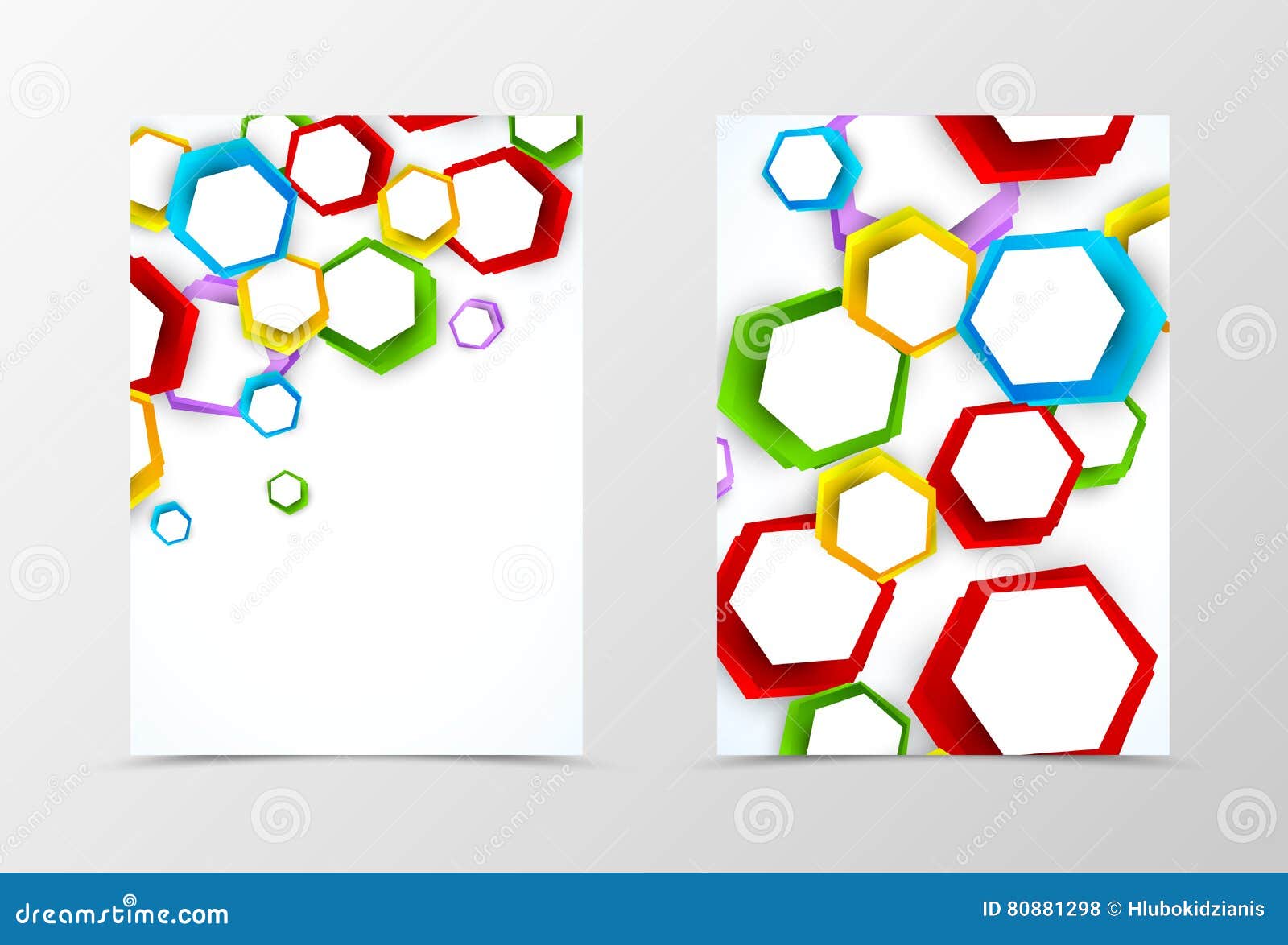 Front and Back Dynamic Flyer Template Design Stock Vector ...