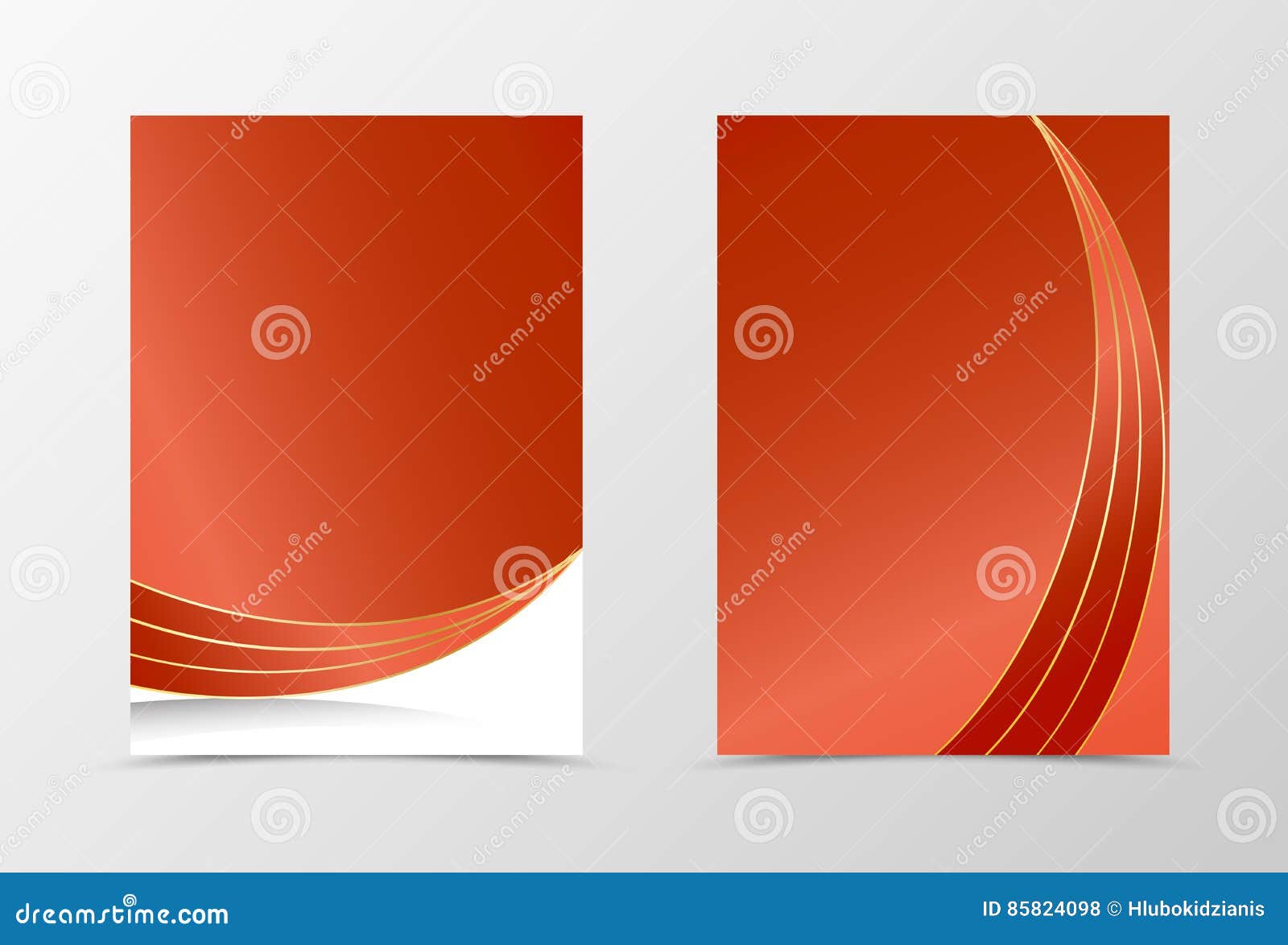 Front and Back Dynamic Flyer Template Design Stock Vector ...