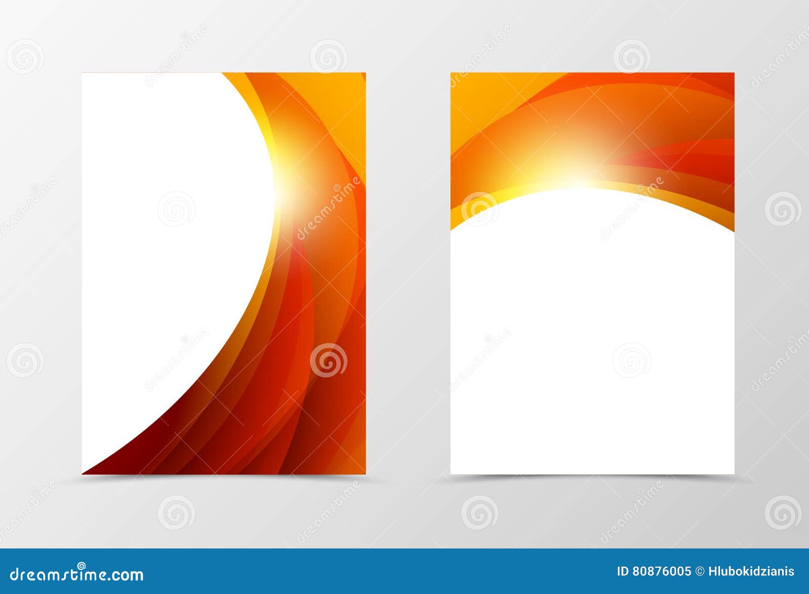 Front and Back Dynamic Flyer Template Design Stock Vector ...