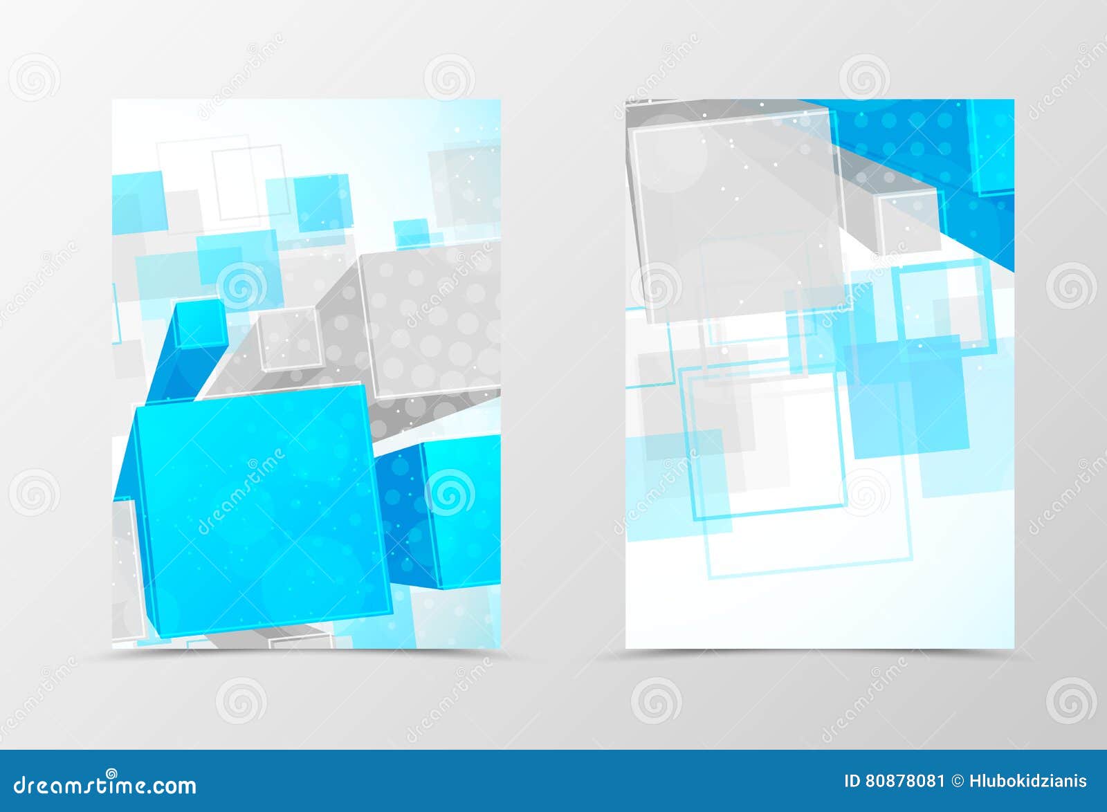 Front and Back Dynamic Geometric Flyer Template Design Stock Vector ...