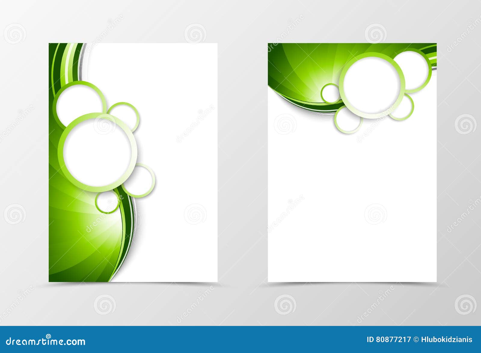 Front and Back Dynamic Wave Flyer Template Design Stock Vector ...