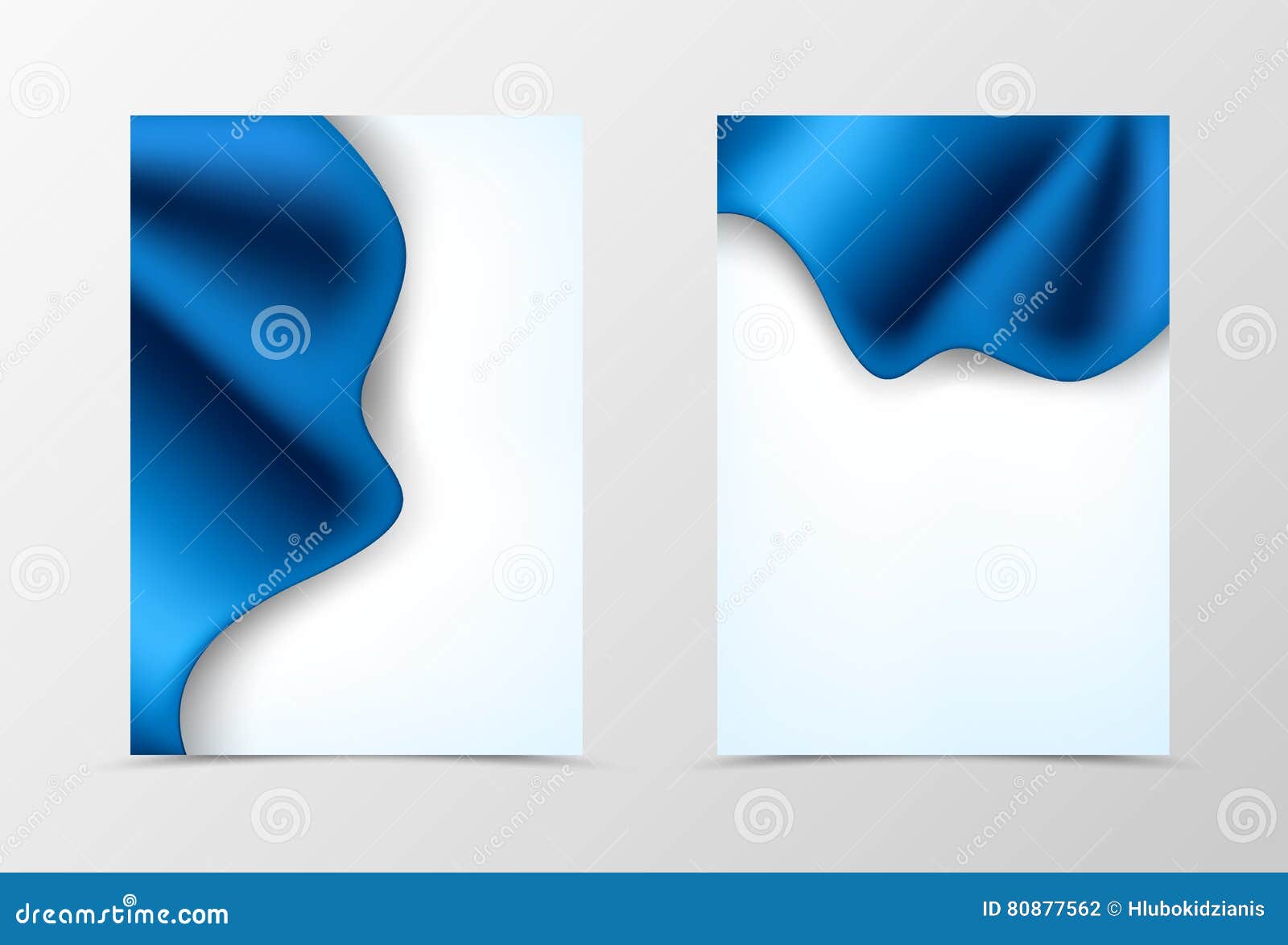 Front and Back Dynamic Wave Flyer Template Design Stock Vector ...