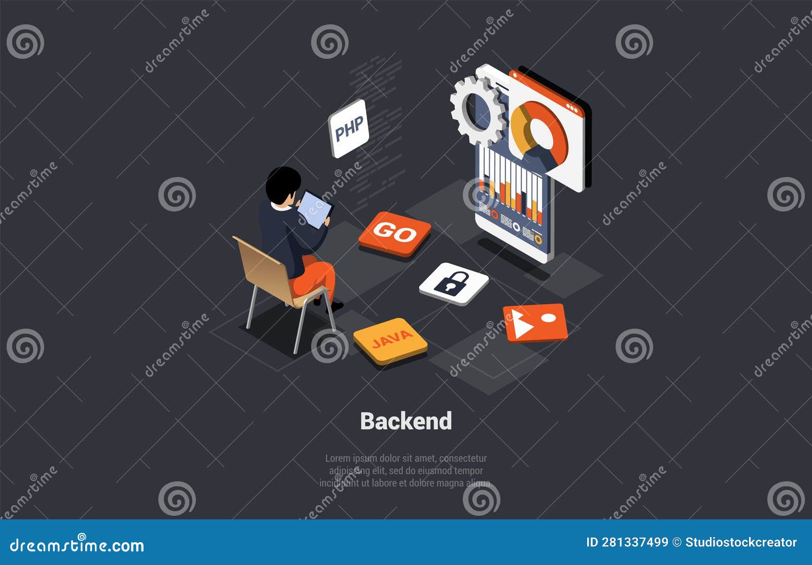 Front Back End Of Development Responsive Web Design Website Interface Coding And Programming