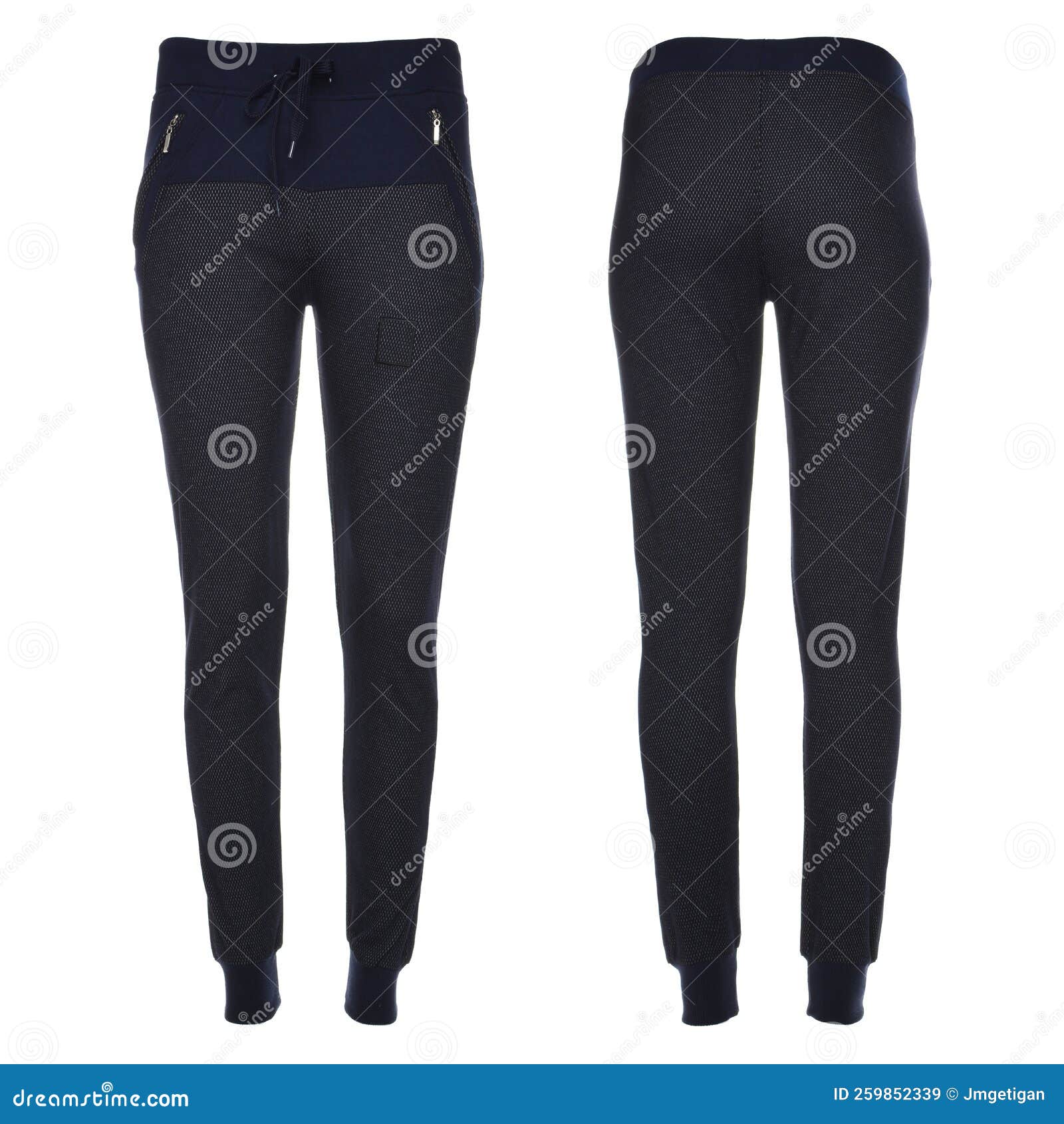 Front and Back Image of Lady`s Pants Stock Image - Image of front ...