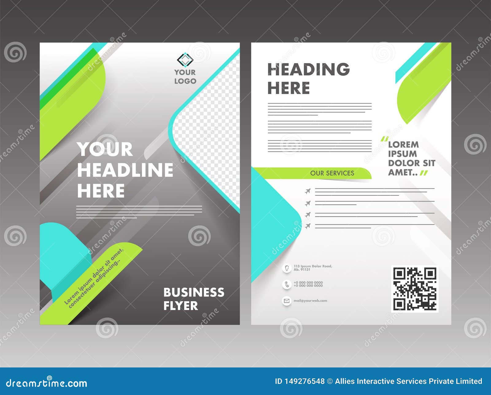 Front and Back Page Presentation of a Professional Flyer,. Stock ... Front and Back Page Presentation of a Professional Flyer,. Stock ...