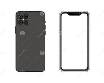 Front and Back Side Iphone 12. Vector Simple Graphic Illustration. Icon ...