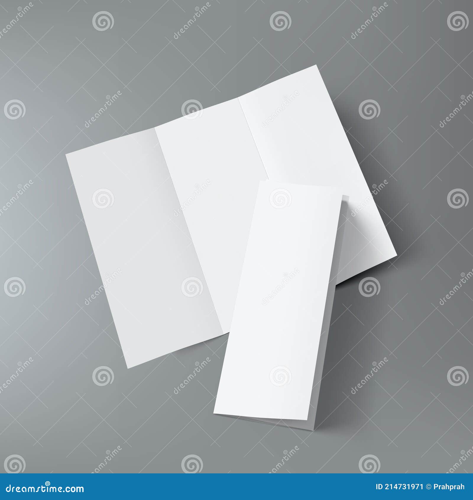 Front and Back Side Open Trifold Paper Leaflet Stock Vector ...