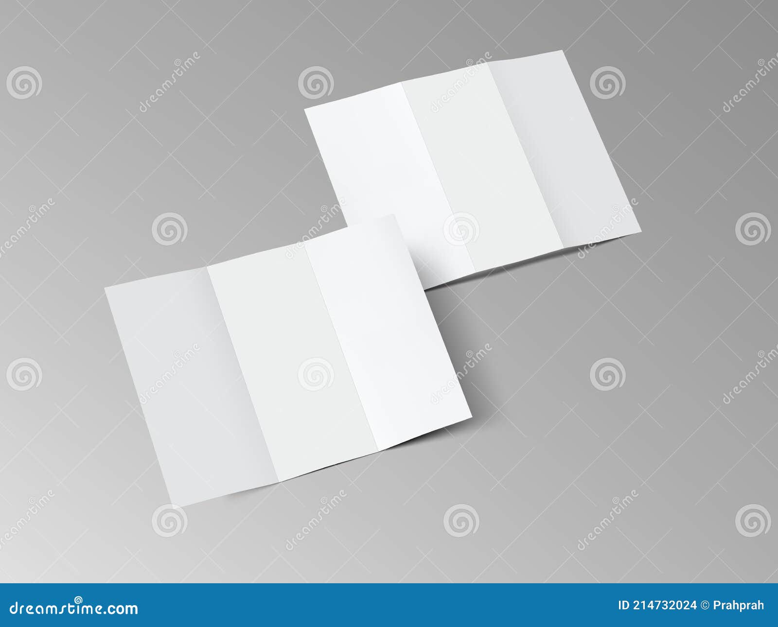 Front and Back Side Open Trifold Paper Leaflet Stock Vector ...