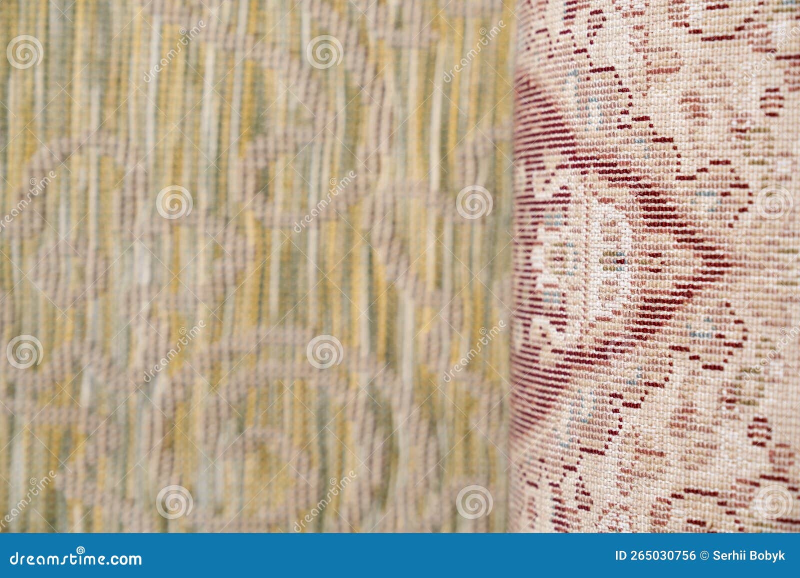 Front and Back Side of Pastel Multi-colored Carpet with Pattern. Stock ...