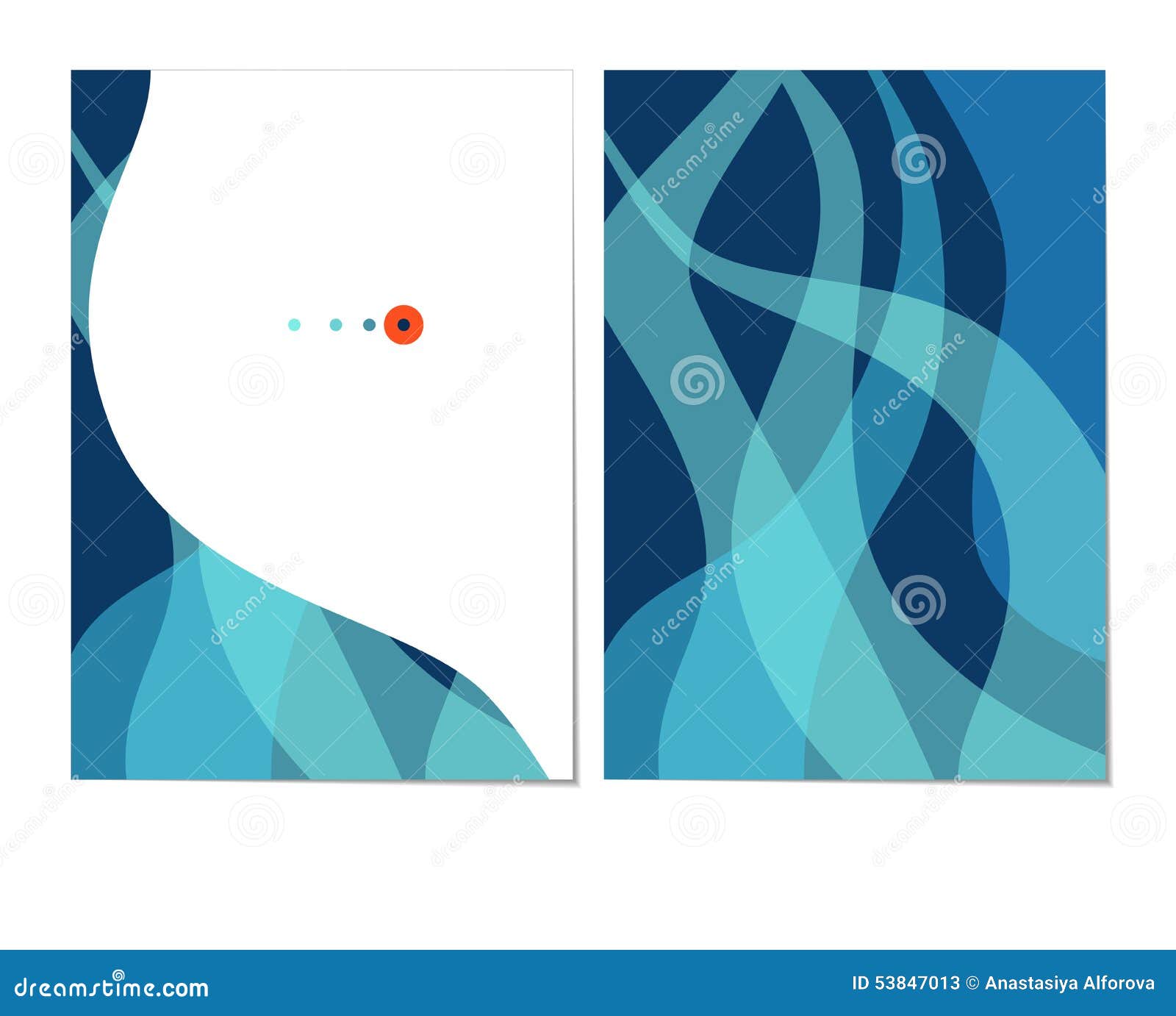 Front and Back Sides of A4 Card Template Stock Vector - Illustration of ...