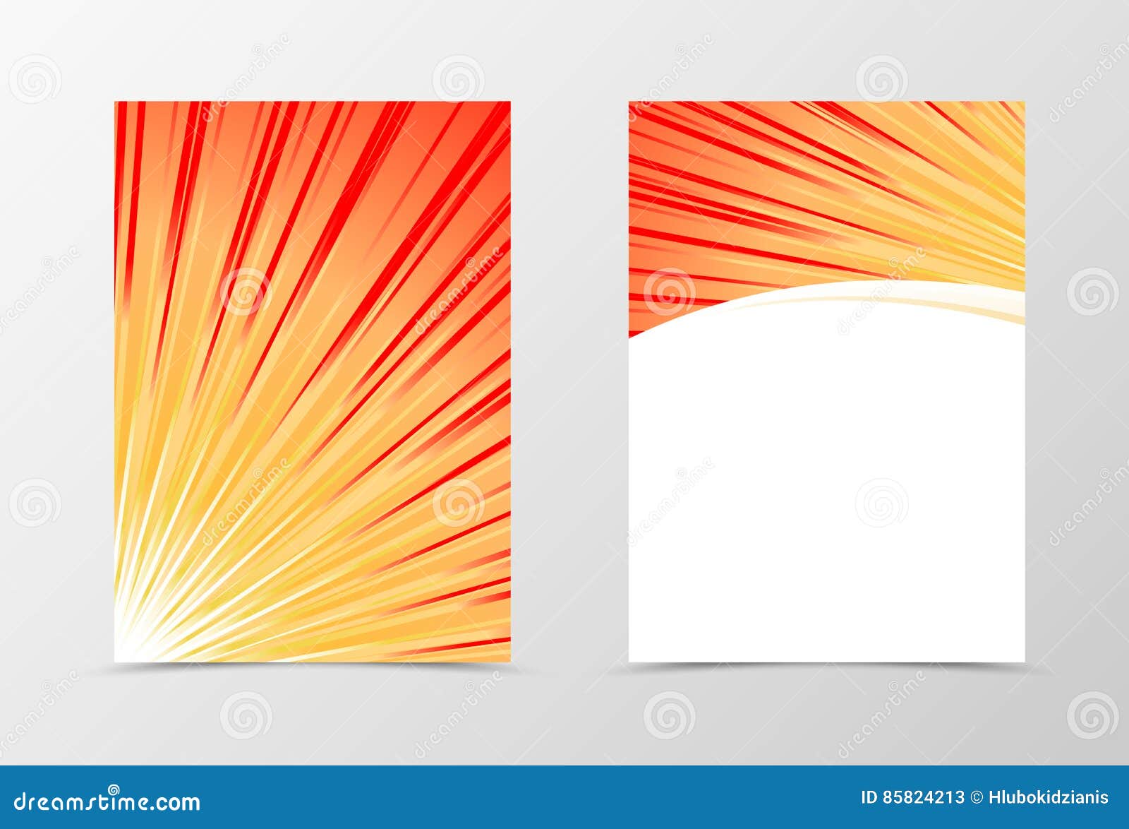 Front and Back Sunburst Flyer Template Design Stock Vector ...