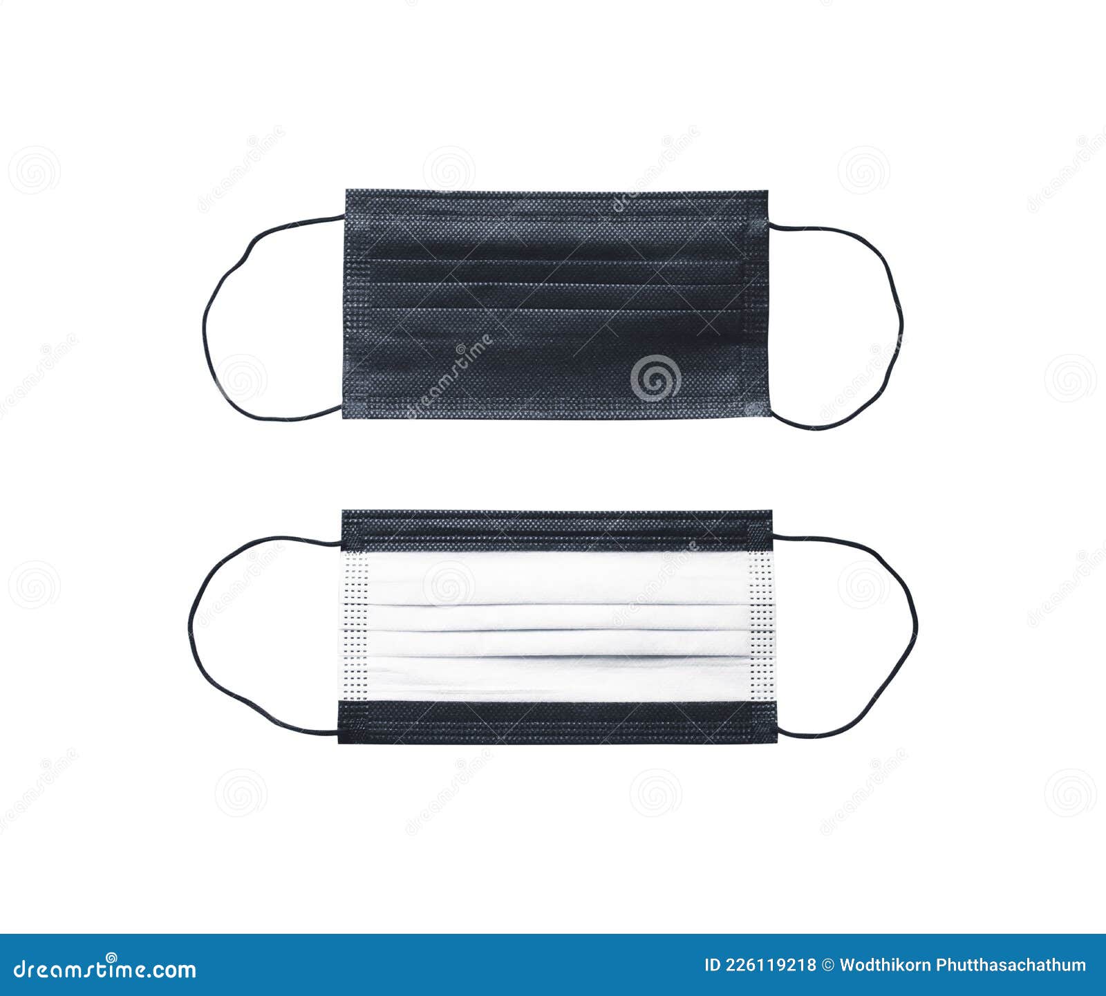 Front and Back of Surgical Face Mask Isolated Stock Photo - Image of ...