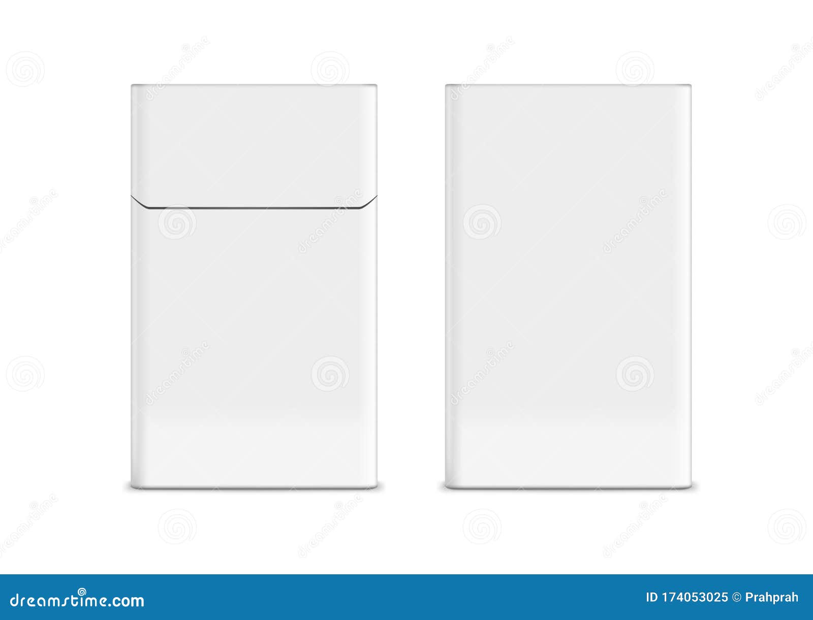 Front and Back View of Flip-top Cigarette Pack Stock Vector ...