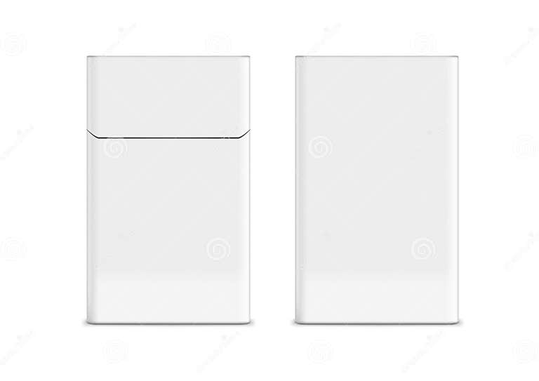 Front and Back View of Flip-top Cigarette Pack Stock Vector ...