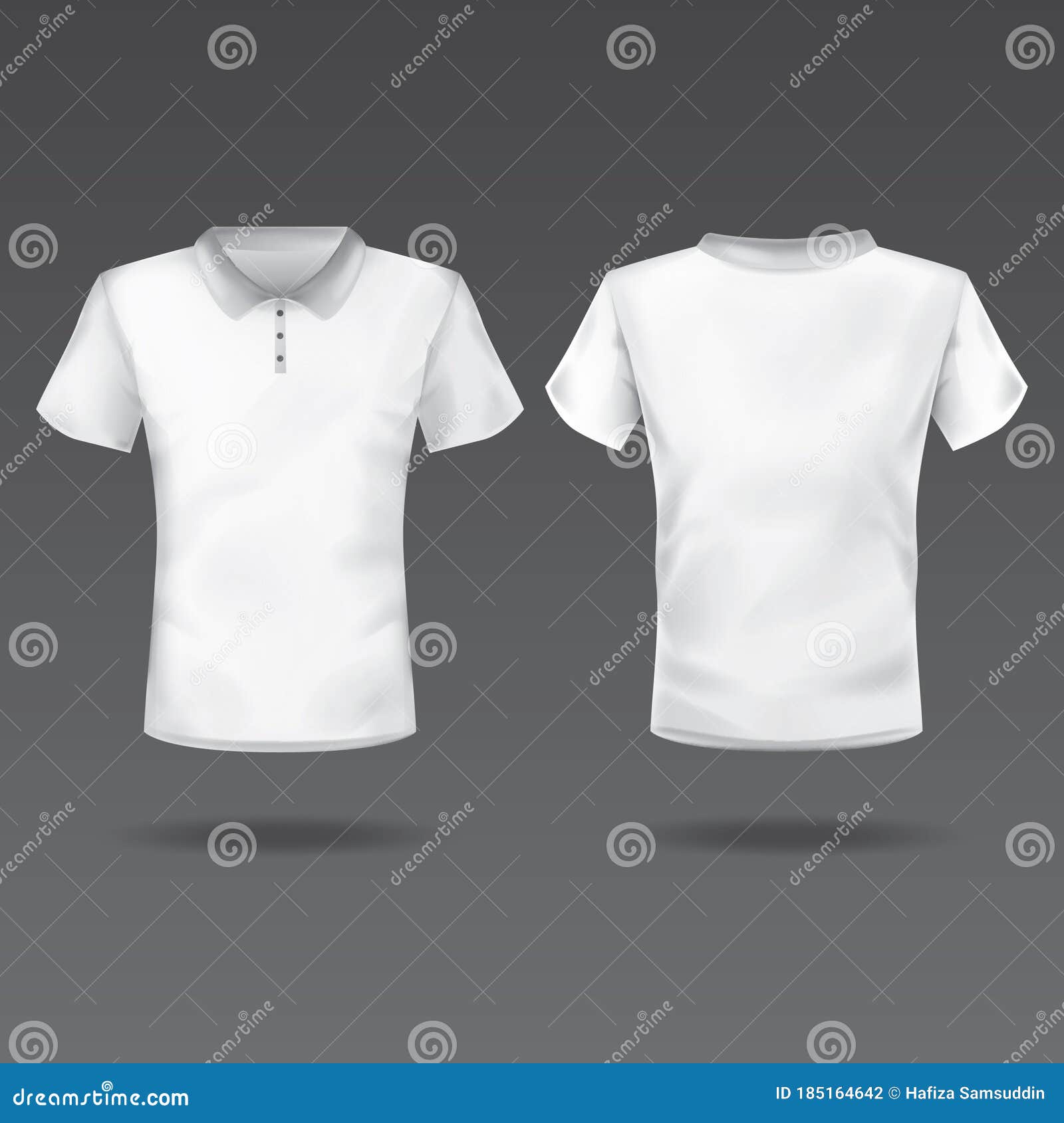 Front and Back View of Men S T-shirt. Vector Illustration Decorative ...