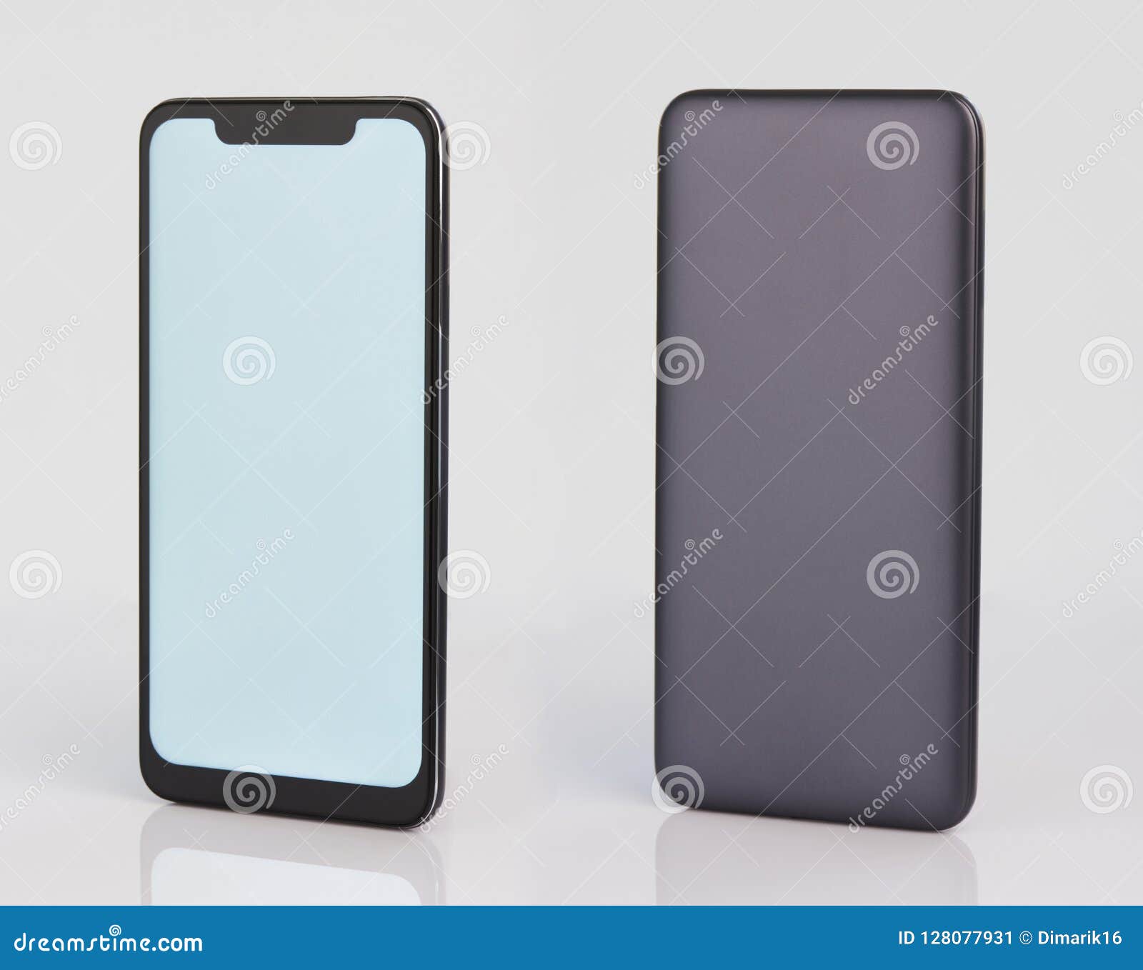 Front and Back View of Smartphone Stock Image - Image of camera, mockup ...