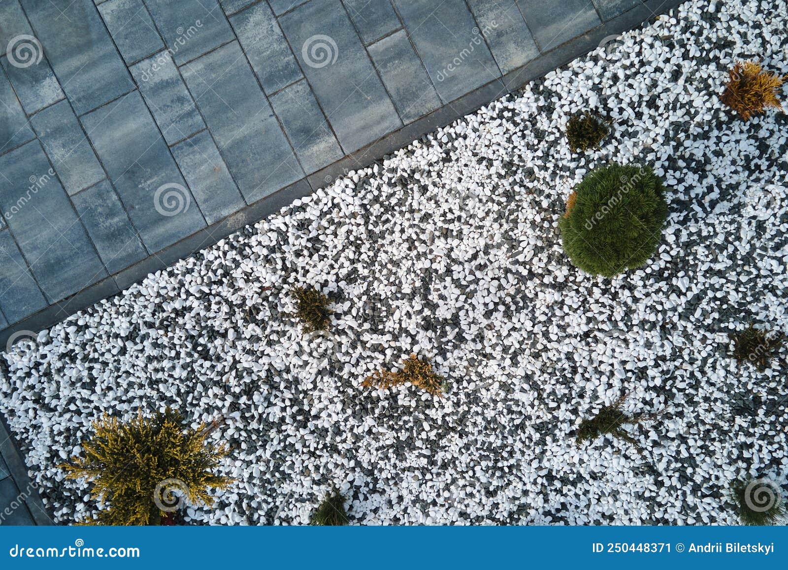 Front or Back Yard Landscape Design of Stone Tile Pavement. Exterior ...