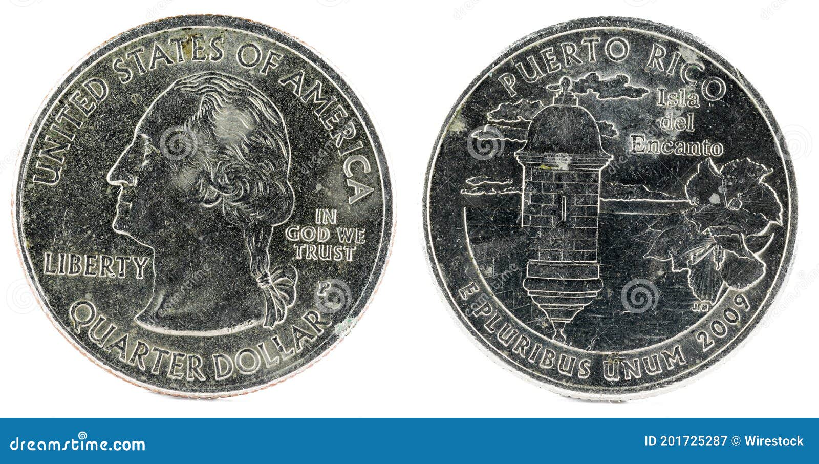 Front and Backside of a Historic American Silver Coin Stock Image ...