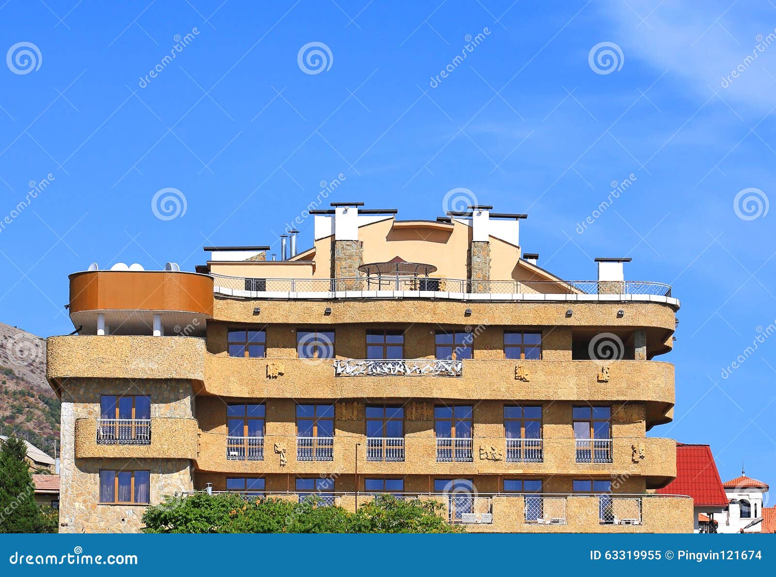 Front of a big house stock image. Image of rock, frame - 63319955